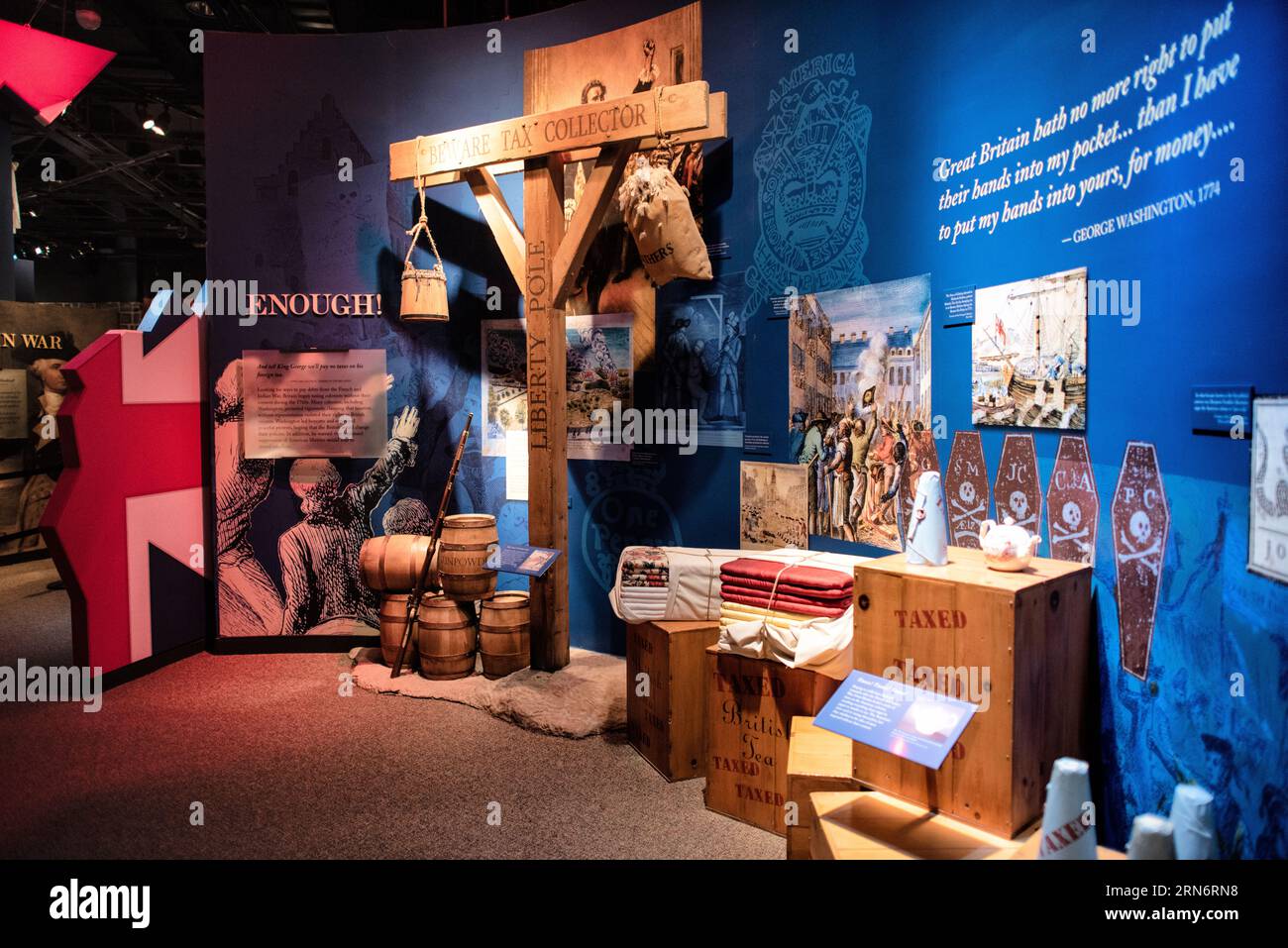 MOUNT VERNON, Virginia — A museum exhibit at Mount Vernon depicts the ...