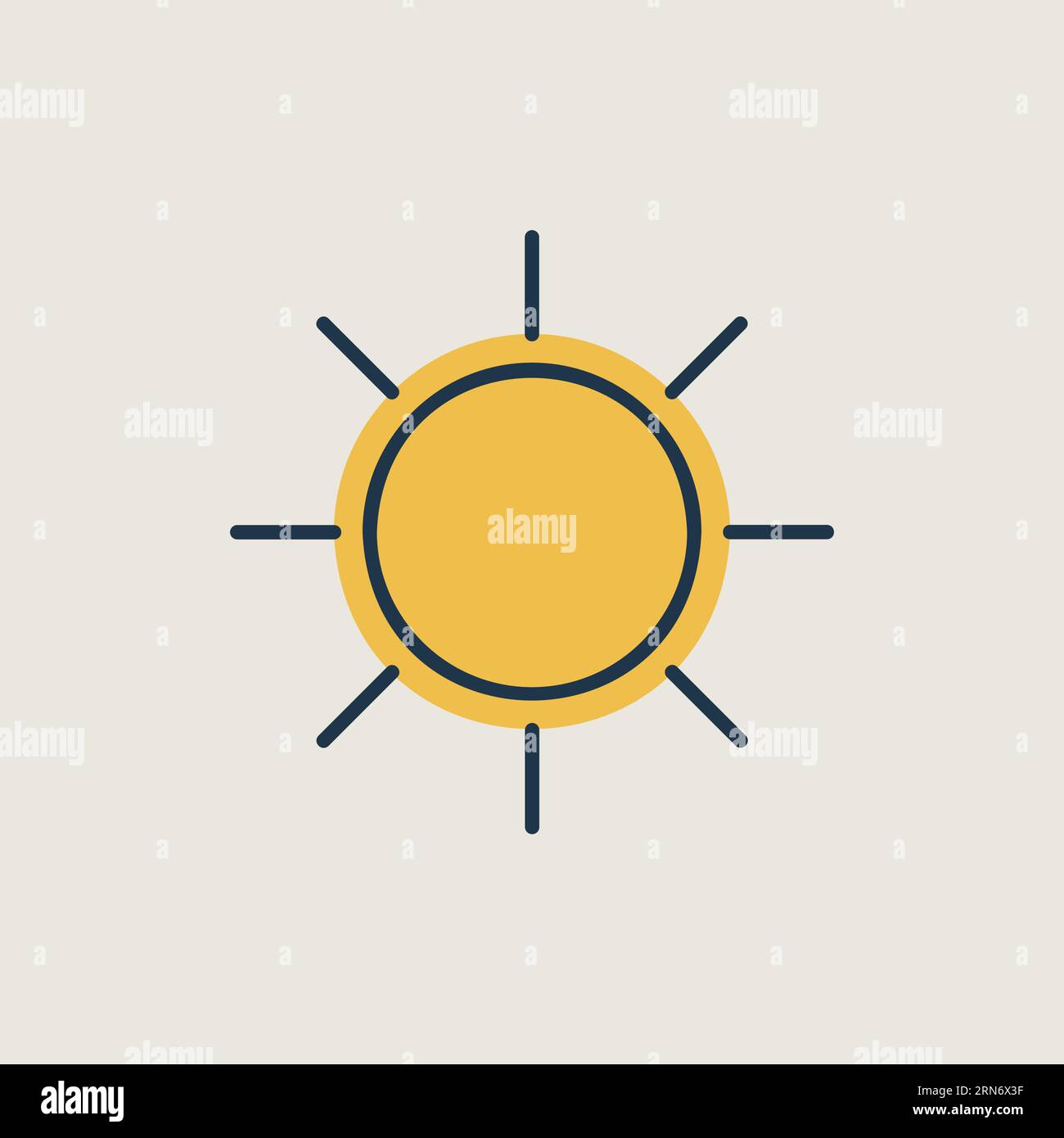 Sun vector icon. Symbol of the good weather. Meteorology sign. Graph ...