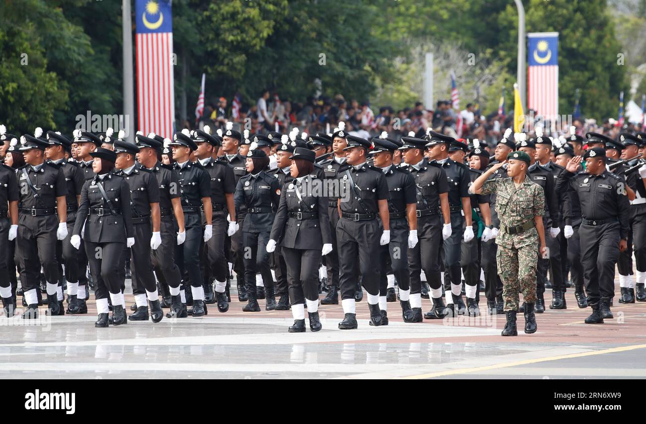 Kuala Lumpur, Malaysia. 31st Aug, 2023. Malaysian Armed Forces personnel take part during the ...