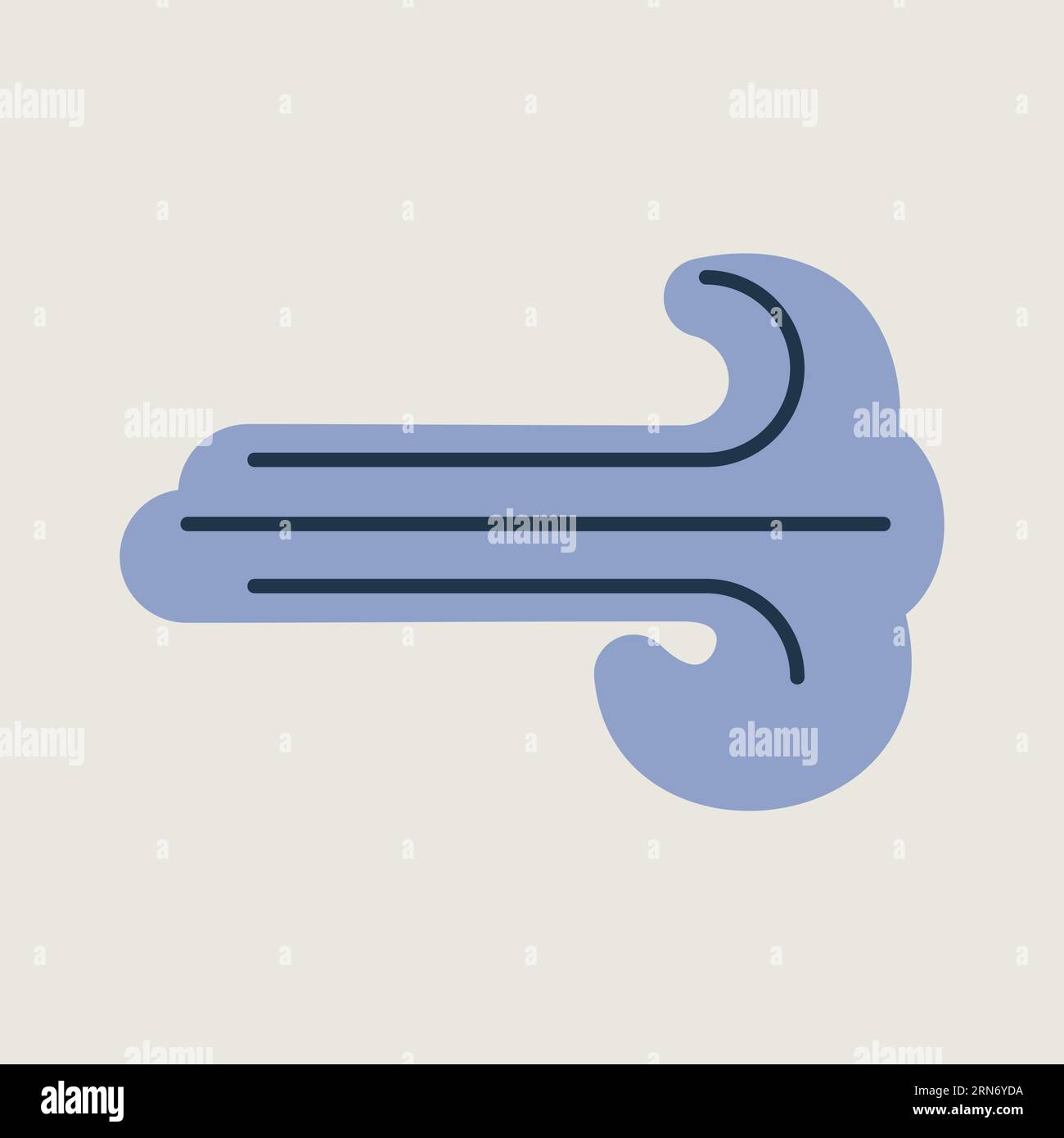 Blowing wind or windy vector icon. Meteorology sign. Graph symbol for ...