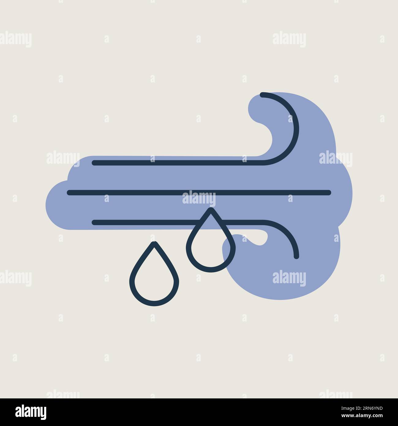 Wind rain vector icon. Meteorology sign. Graph symbol for travel ...