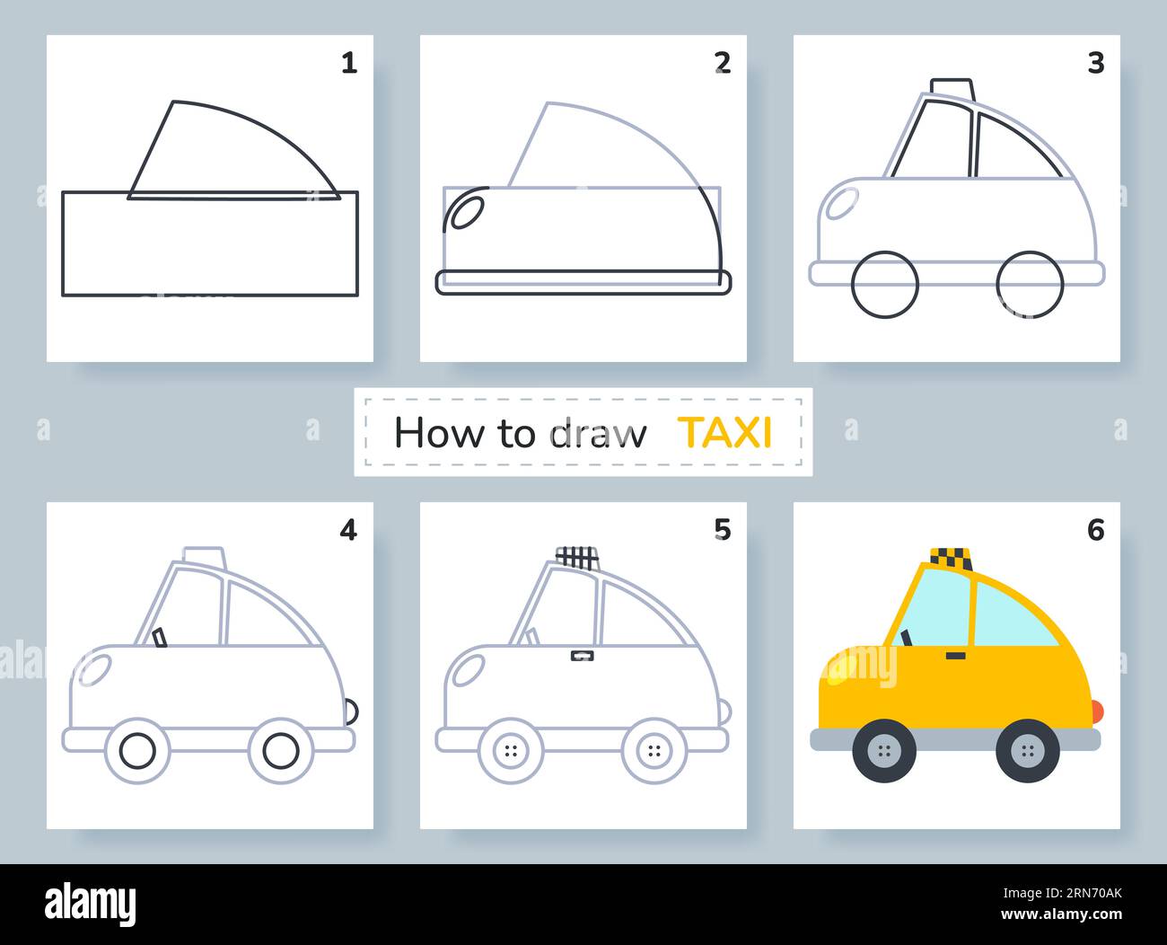 Taxi coloring page Stock Vector Images - Alamy