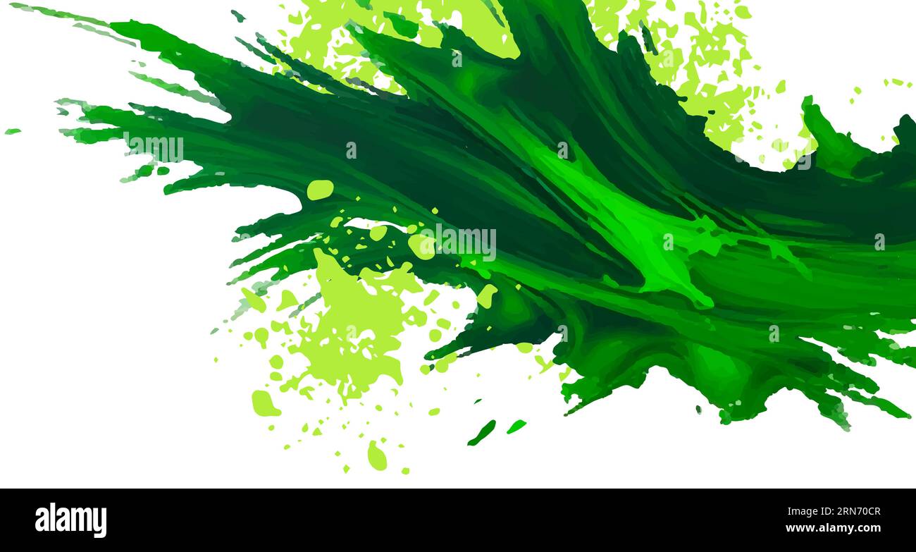 Green ink brush stroke background. Vector banner Stock Vector Image & Art - Alamy