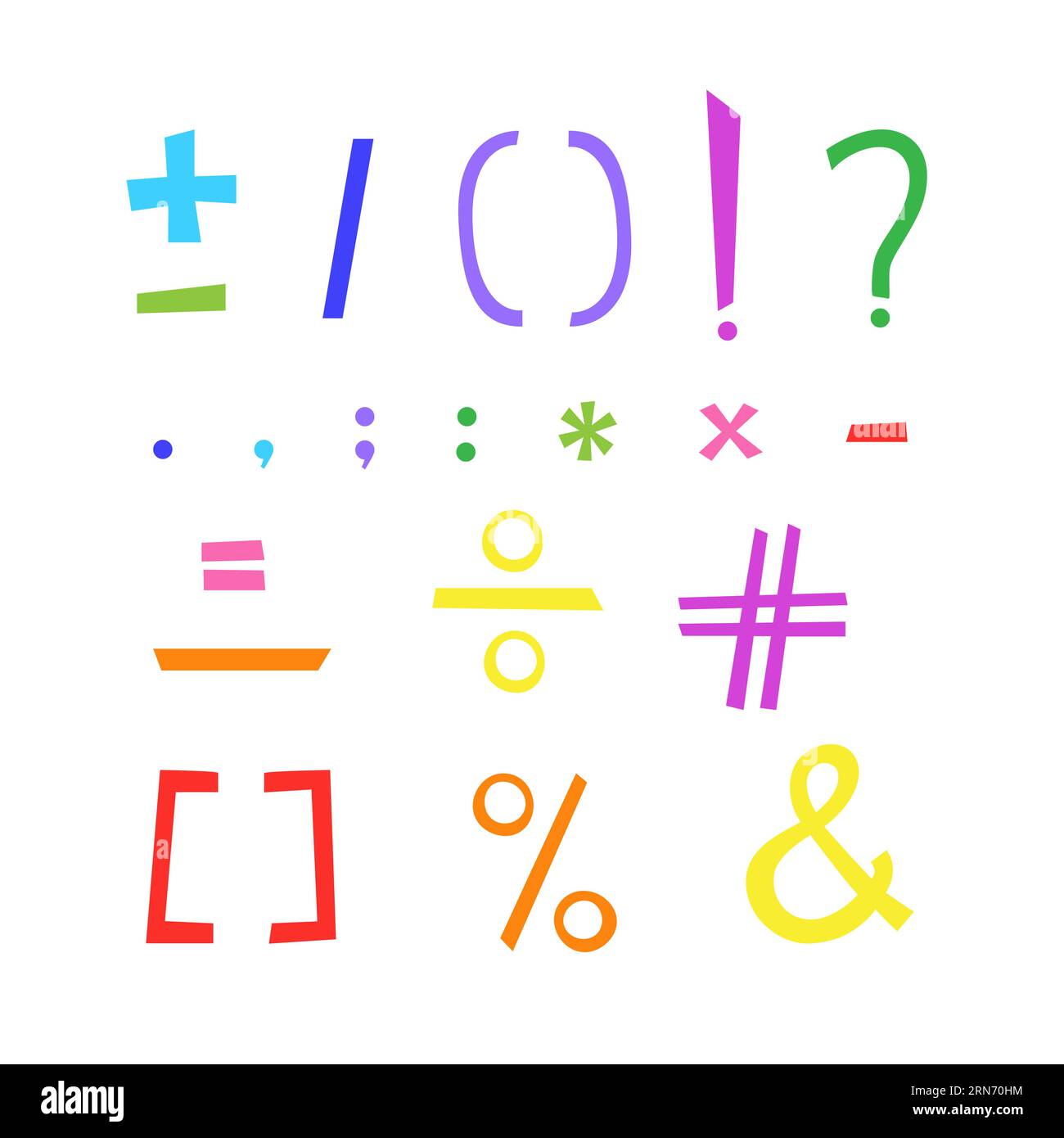 Punctuation marks, period, ampersand, question, exclamation, brackets ... Punctuation marks, period, ampersand, question, exclamation, brackets ...
