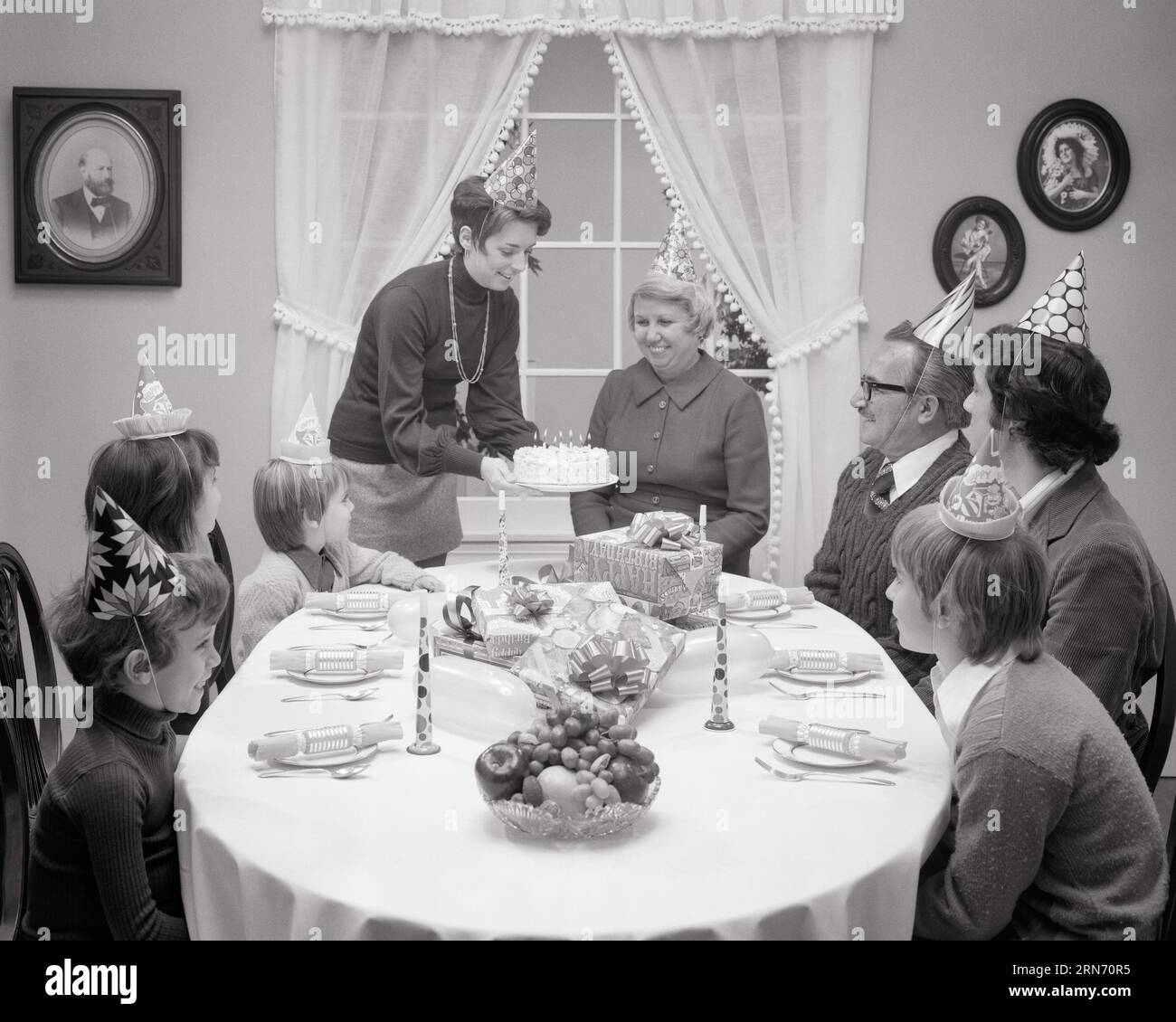 1970s kids birthday party hi-res stock photography and images - Alamy