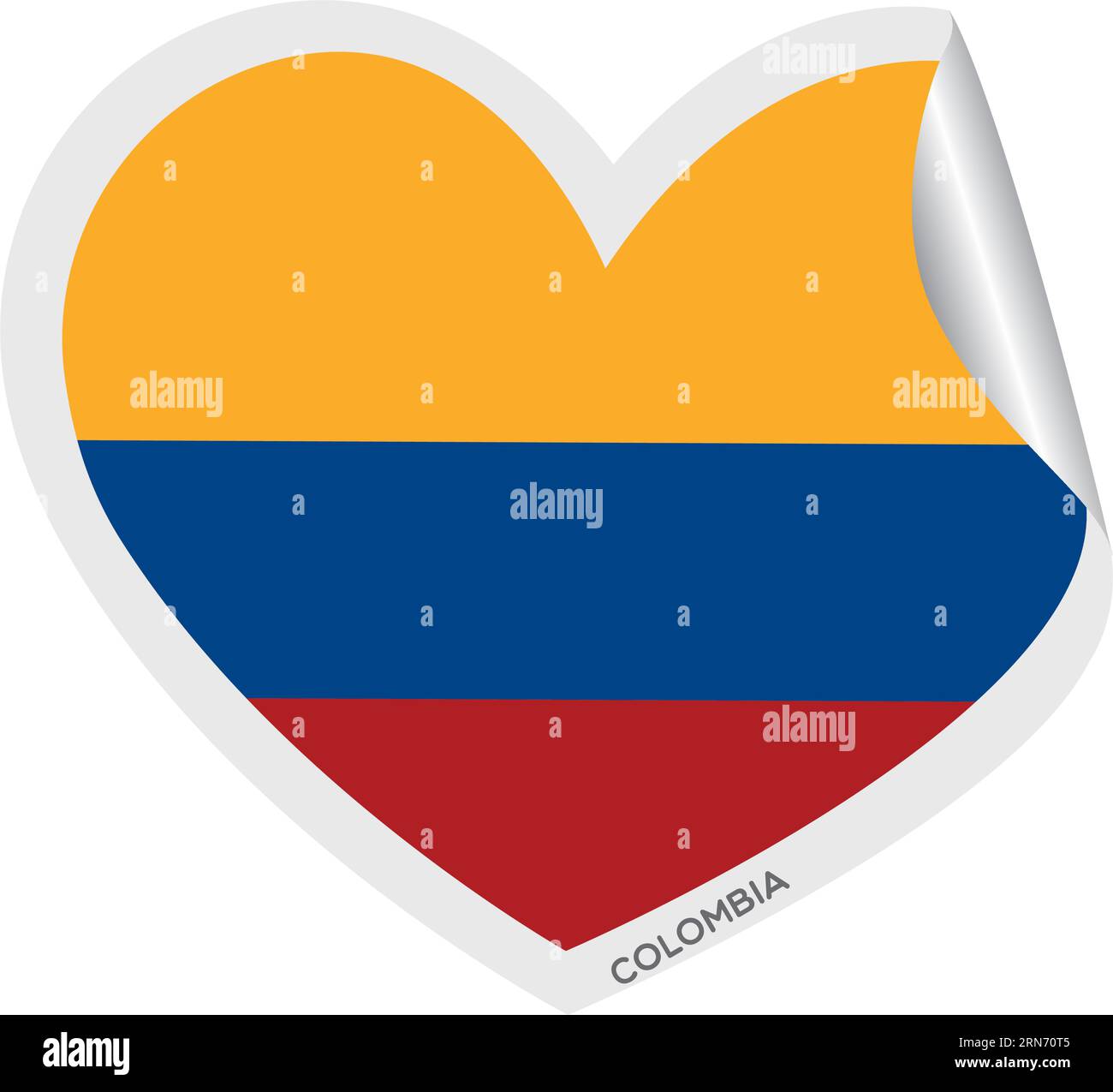 Colombia flag button heart shape hi-res stock photography and images ...