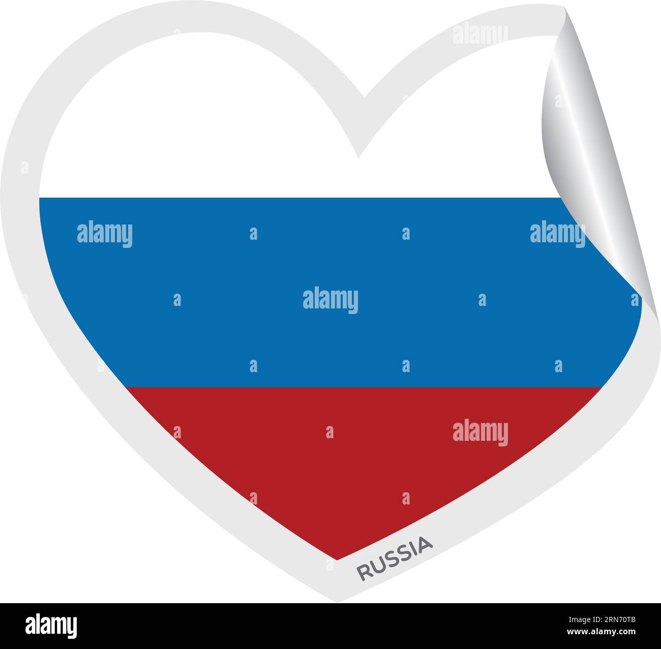 Isolated heart shape with the flag of Russia Vector Stock Vector Image ...