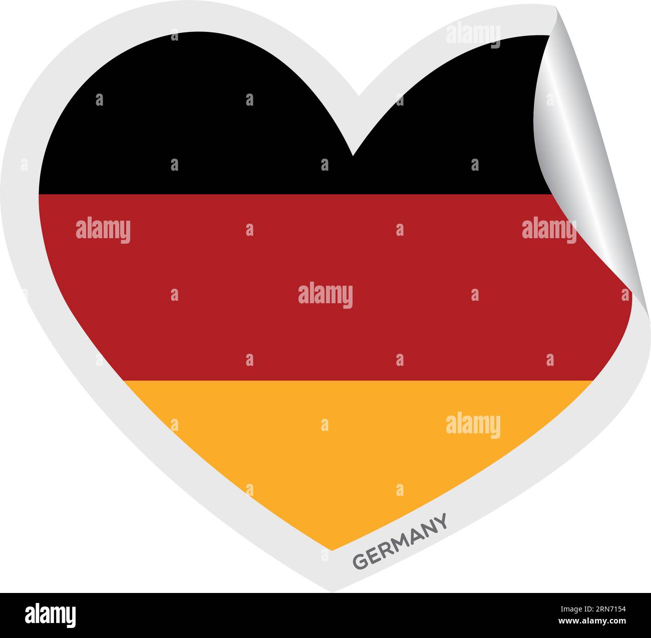 Isolated heart shape with the flag of Germany Vector Stock Vector Image ...