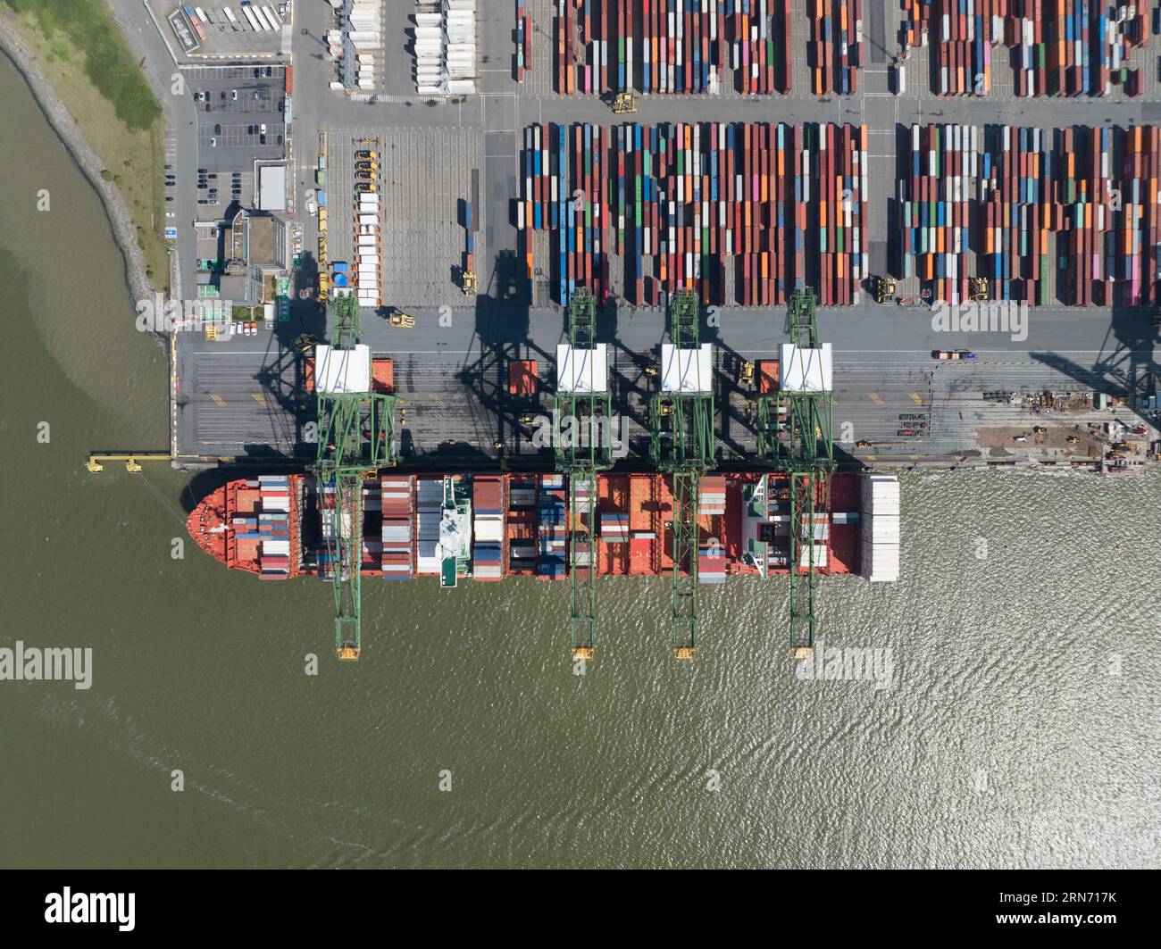 Efficient Maritime Operations: Aerial View of Antwerp's Cutting Edge ...