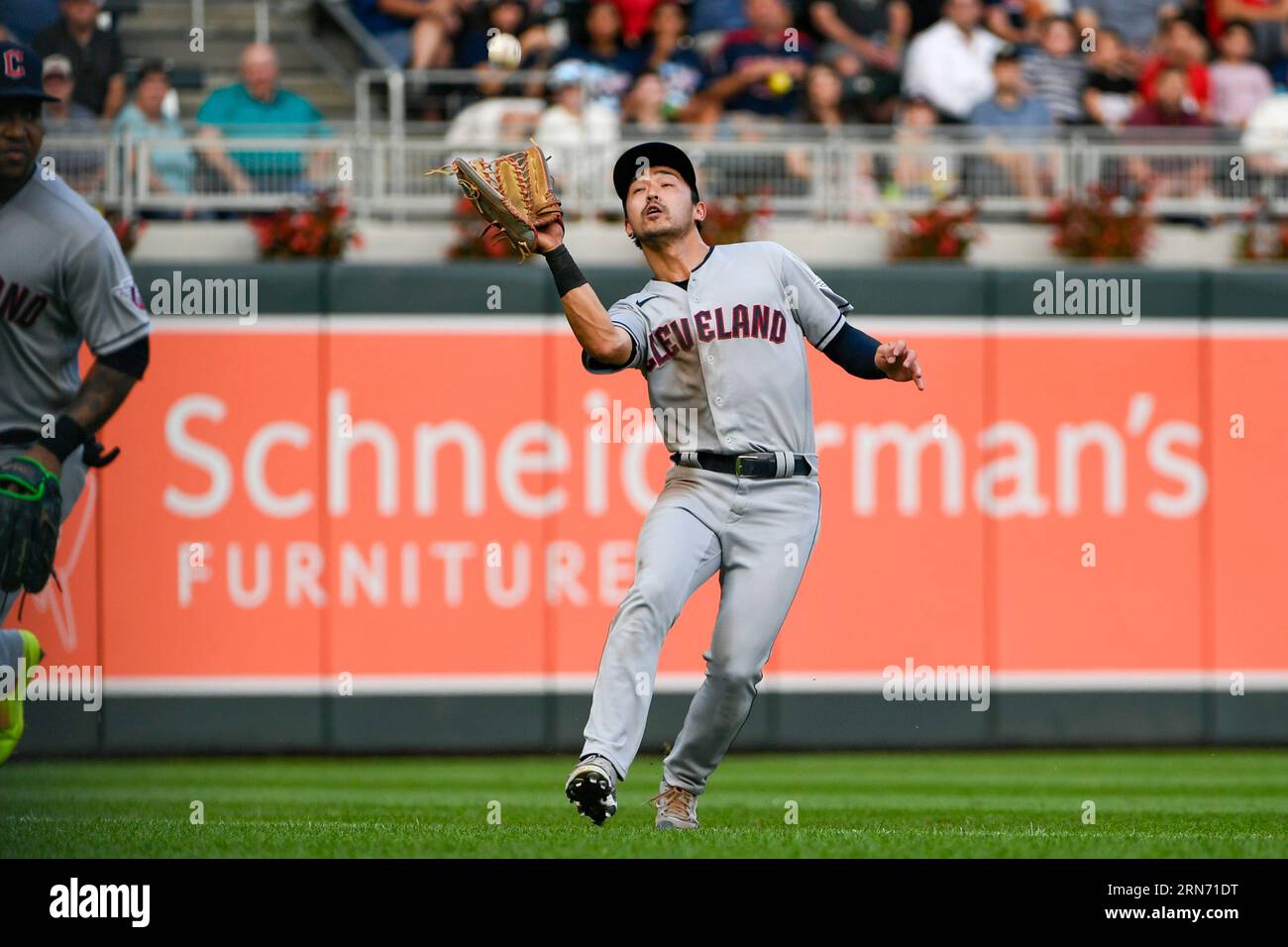 Cleveland Guardians' Steven Kwan during the ninth inning of a baseball ...