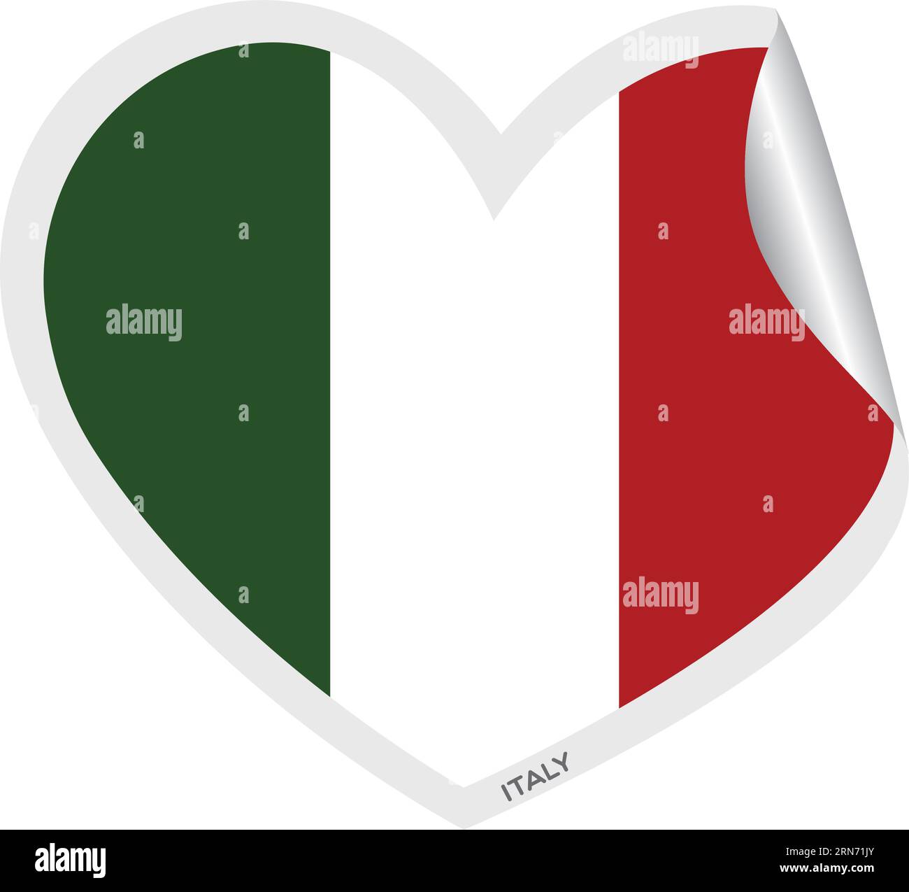 Isolated heart shape with the flag of Italy Vector Stock Vector Image ...
