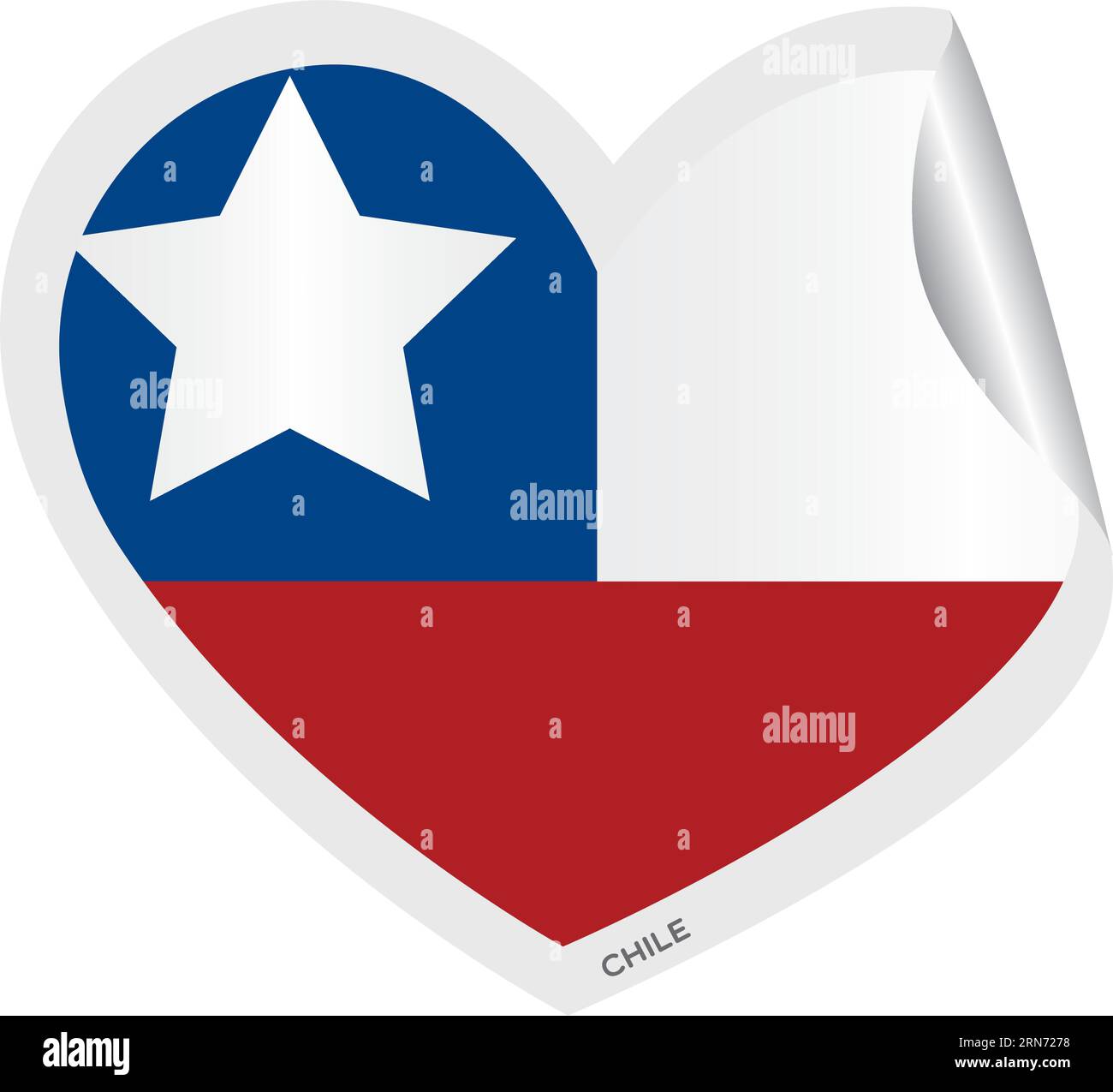 Isolated heart shape with the flag of Chile Vector Stock Vector Image ...