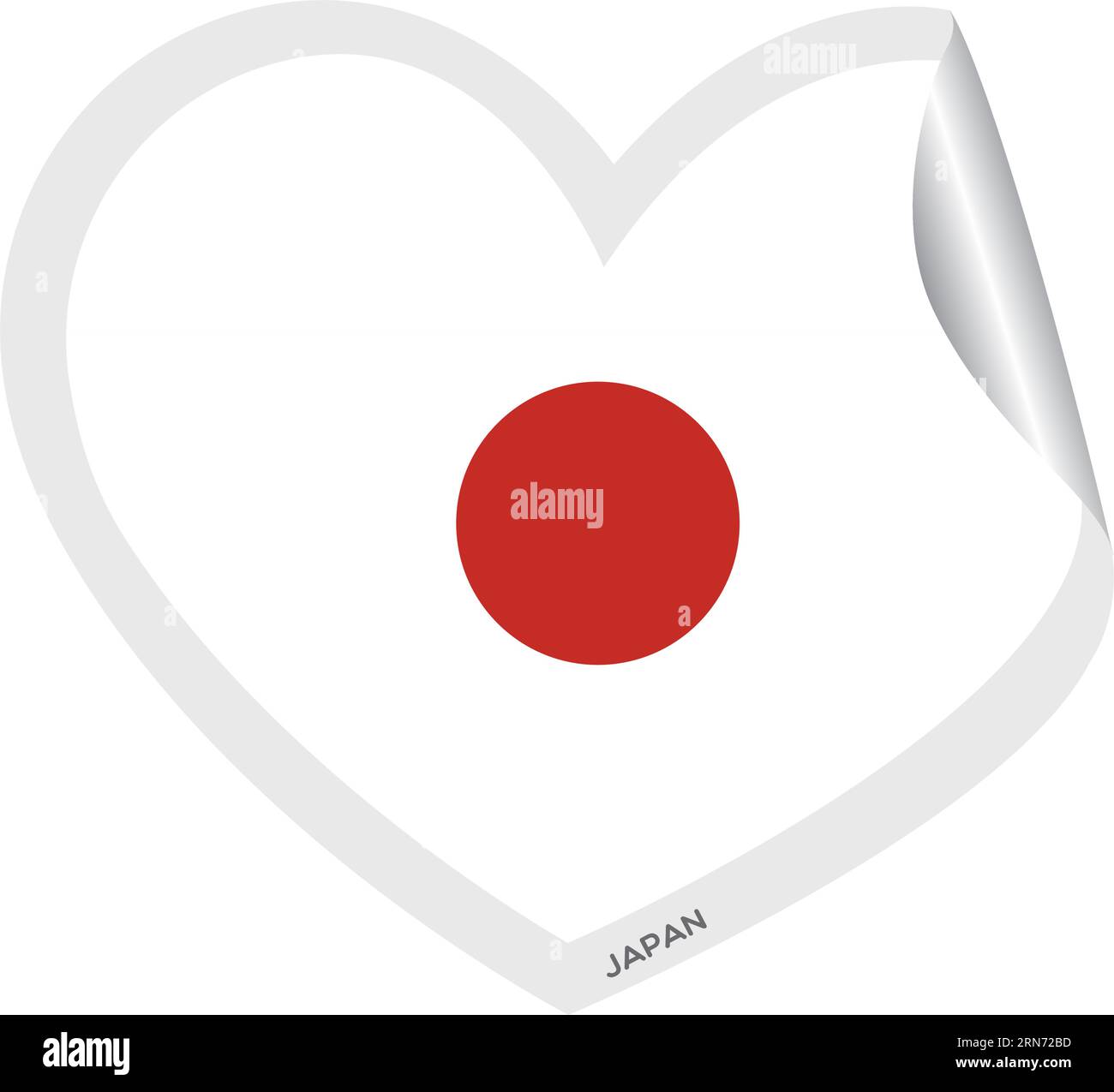 Isolated Heart Shape With The Flag Of Japan Vector Stock Vector Image