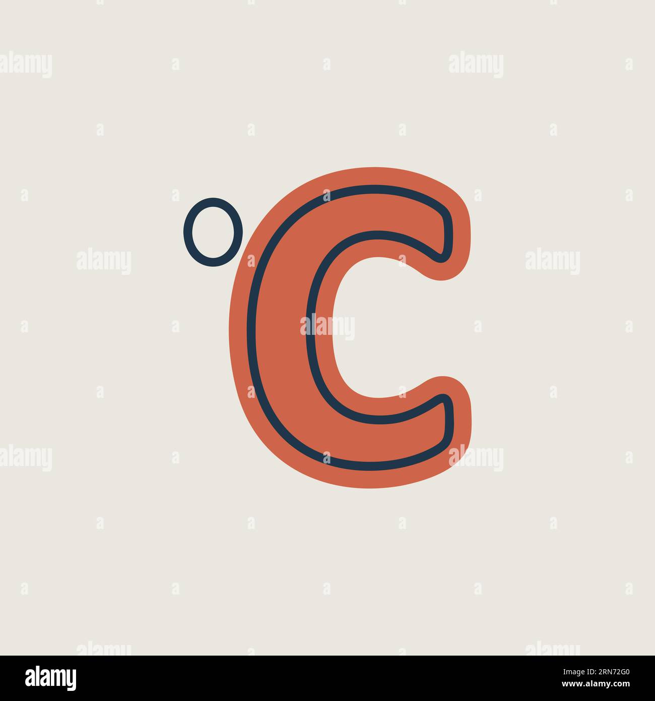 Celsius degrees vector icon. Meteorology sign. Graph symbol for travel ...