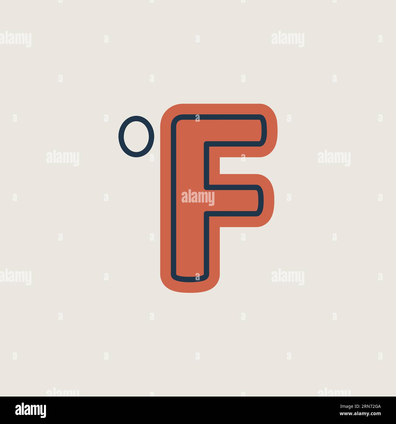 Fahrenheit degrees vector icon. Meteorology sign. Graph symbol for ...