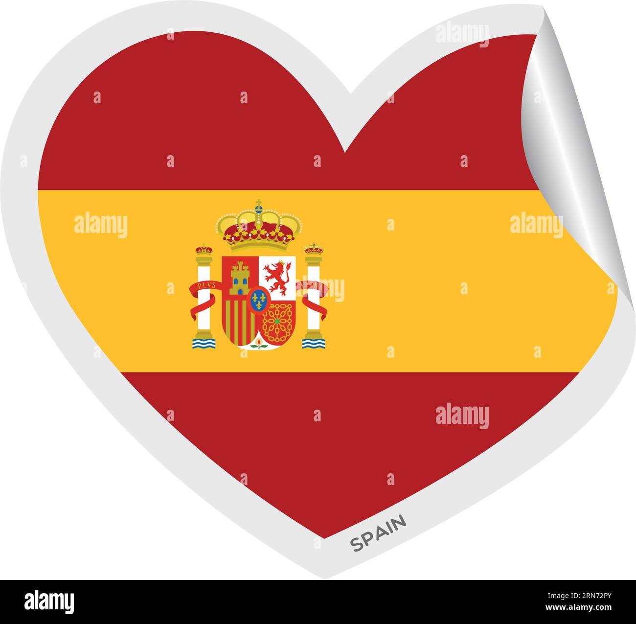 Isolated heart shape with the flag of Spain Vector Stock Vector Image ...