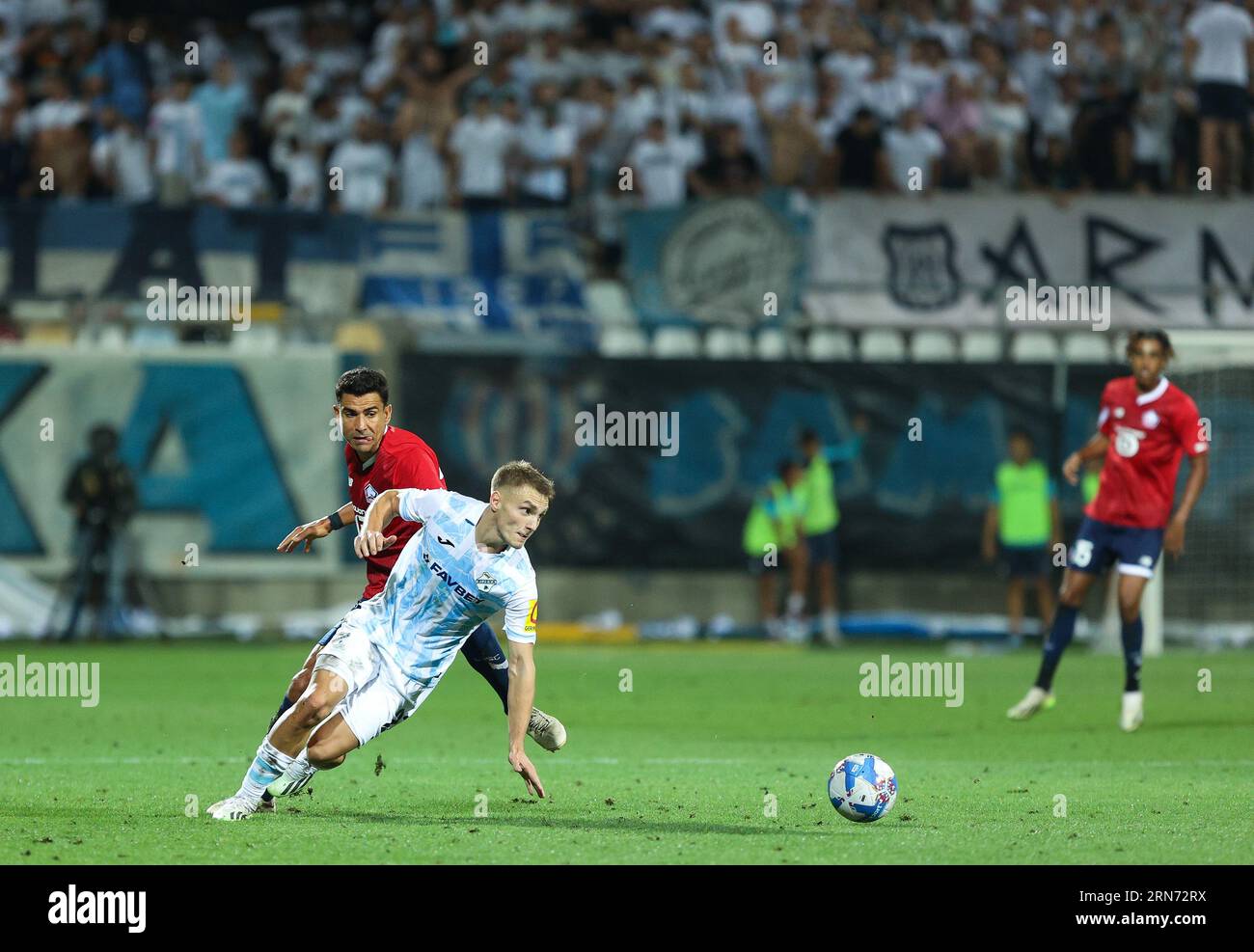 Rijeka, Croatia. 31st Aug, 2023. Toni Fruk of HNK Rijeka and Benjamin ...