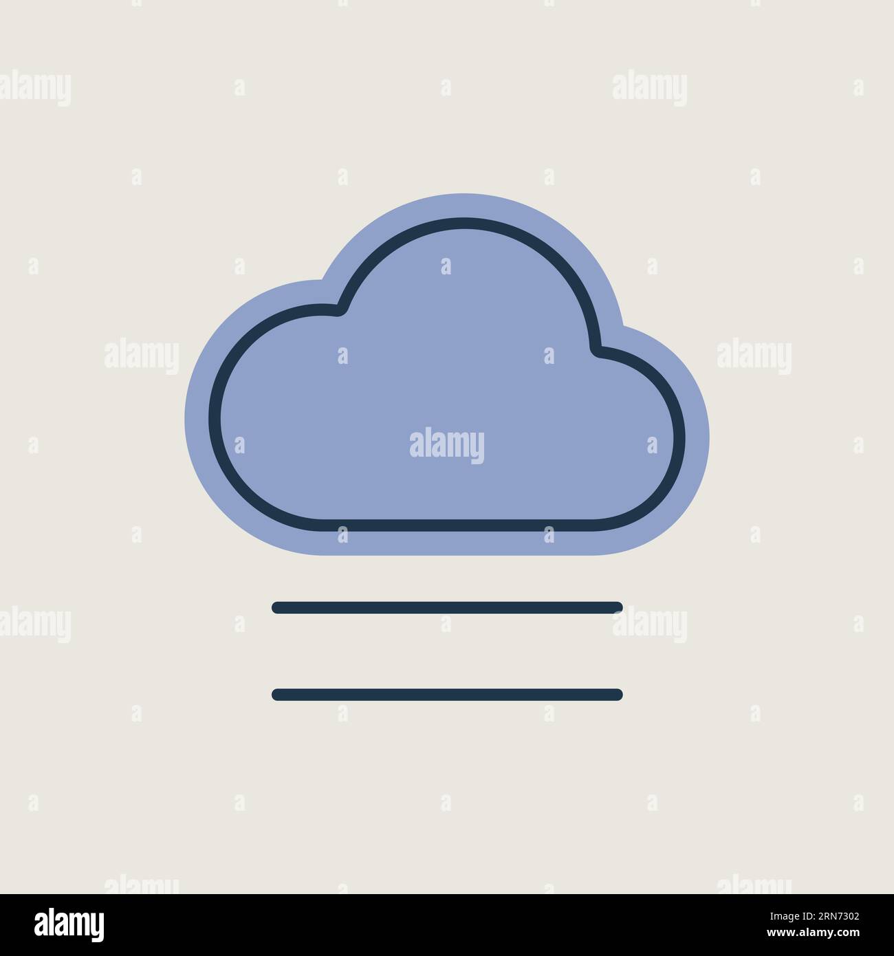 Fog and cloud vector icon. Meteorology sign. Graph symbol for travel ...