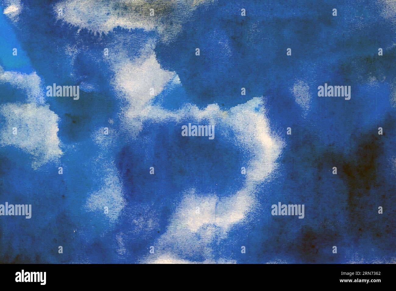 Deep blue gradient watercolor paper background texture Stock Photo - Alamy