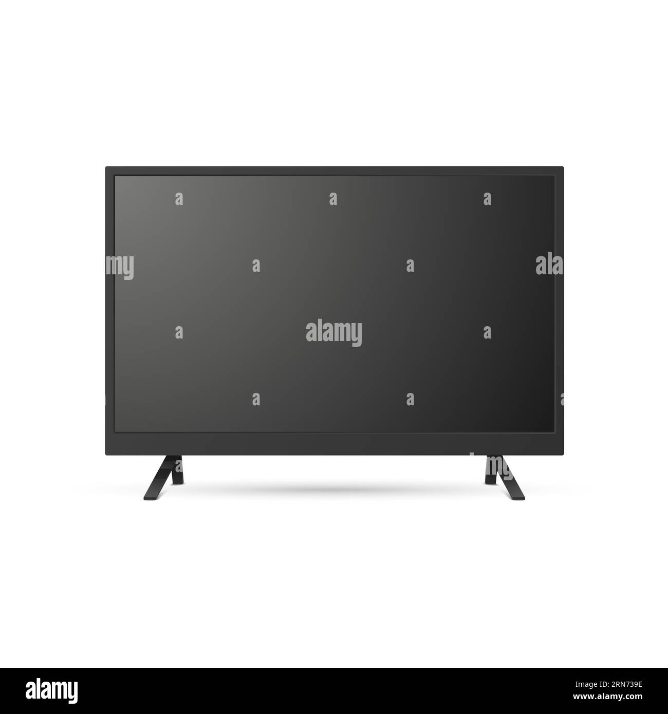 Vector 3d Realistic Modern TV Screen. Minimalistic Stylish Lcd Panel ...