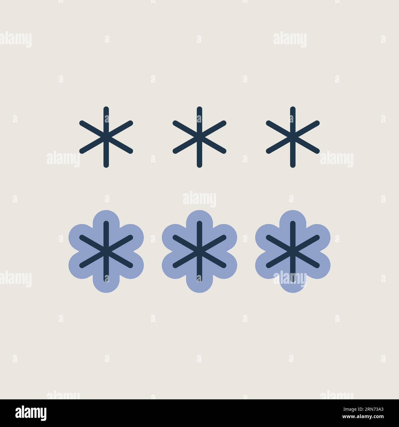 Snowflakes vector icon. Meteorology sign. Graph symbol for travel ...