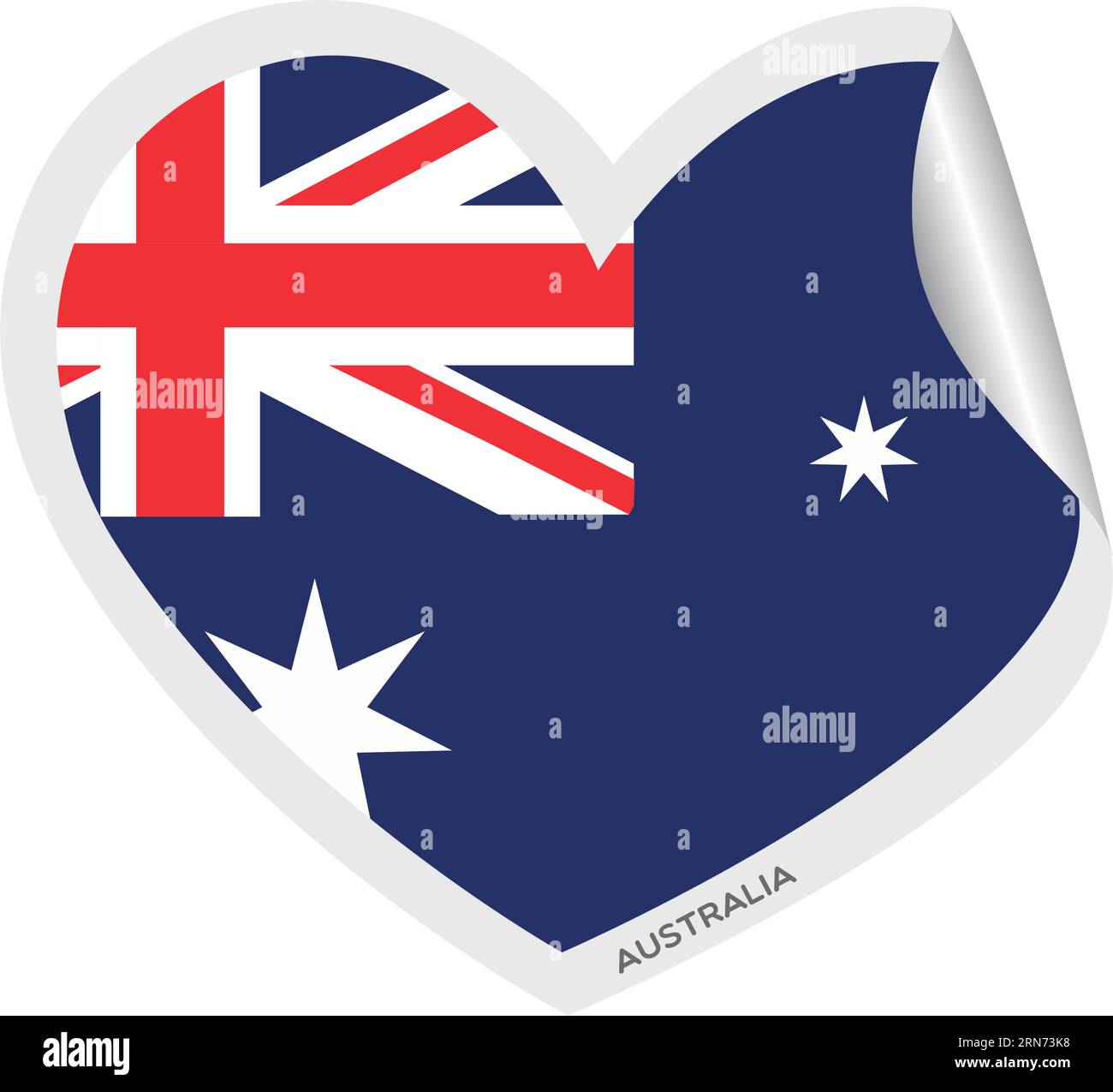 Heart shape australian flag icon Stock Vector Images - Alamy