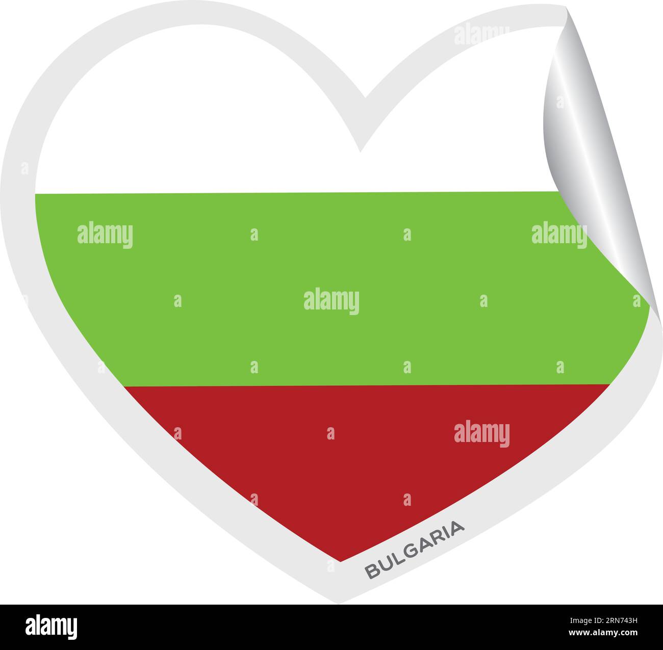 Isolated heart shape with the flag of Bulgaria Vector Stock Vector ...