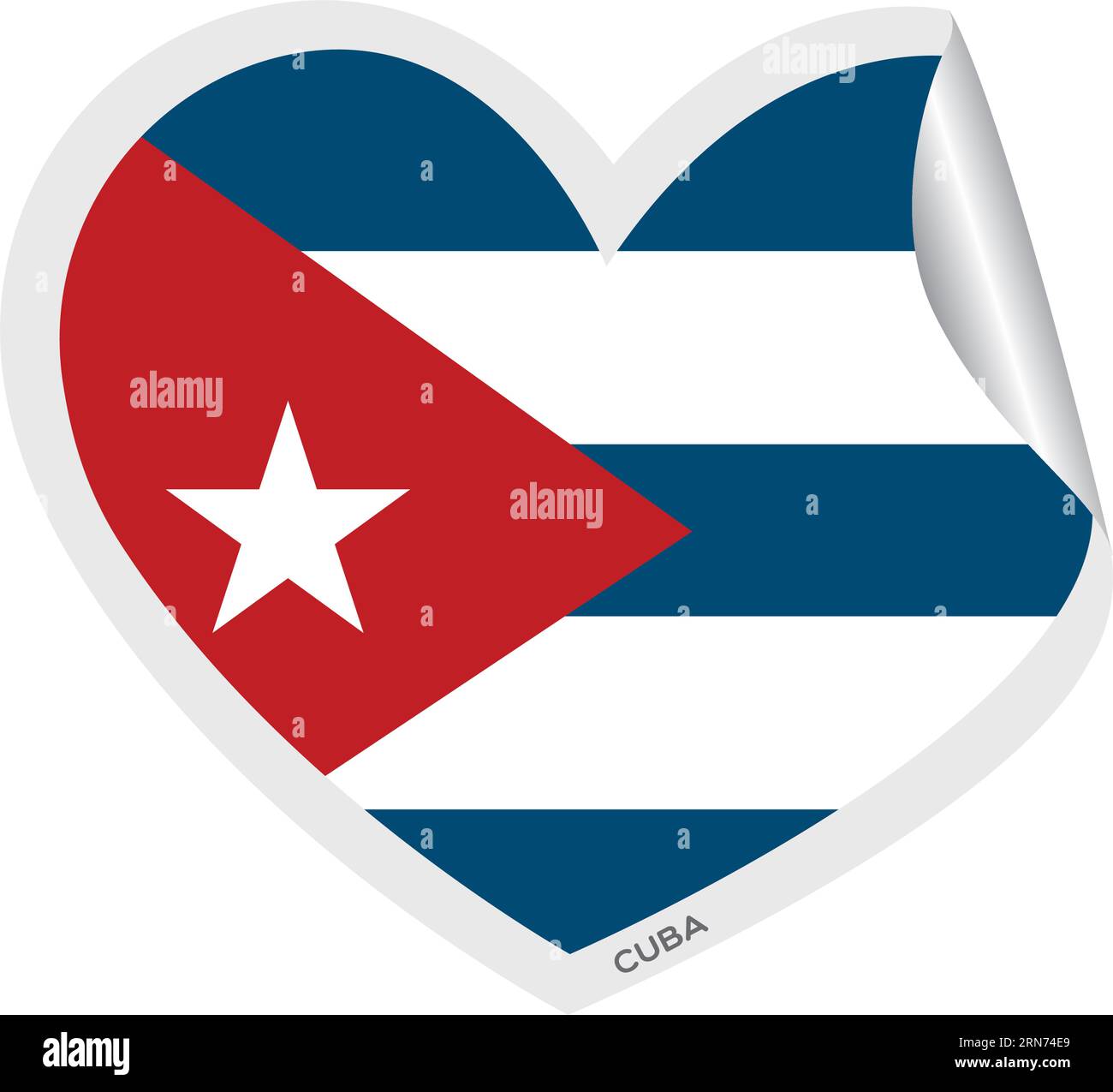 Isolated heart shape with the flag of Cuba Vector Stock Vector Image ...