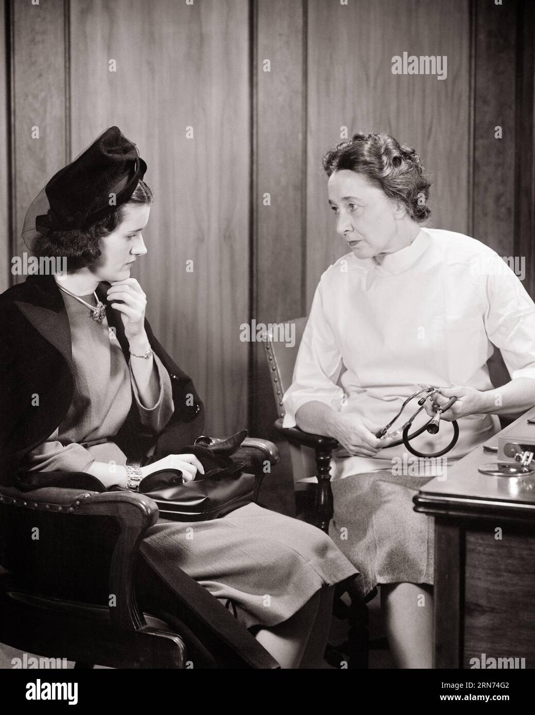 Worried patient 1940s hi-res stock photography and images - Alamy