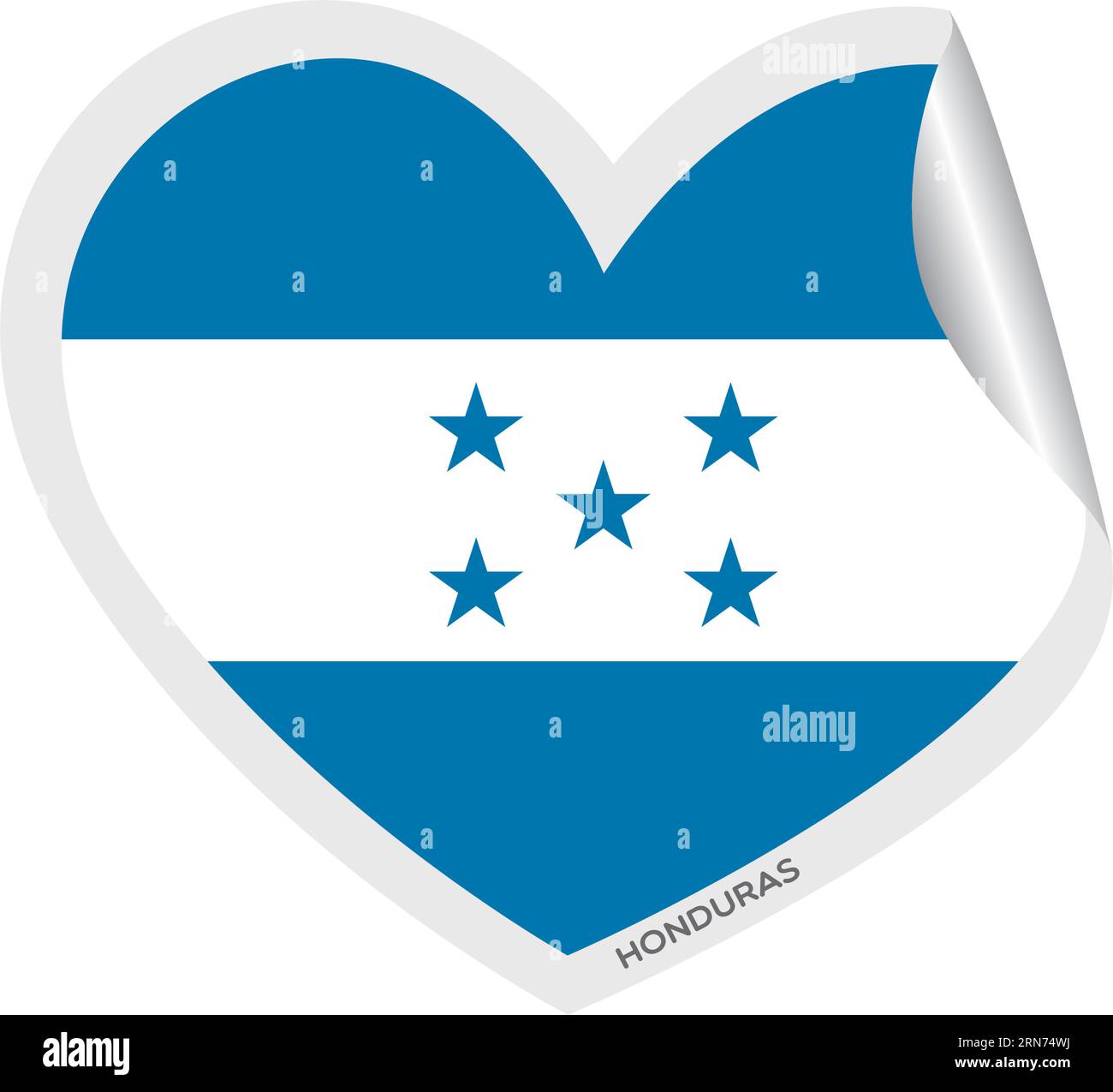 Isolated heart shape with the flag of Honduras Vector Stock Vector ...