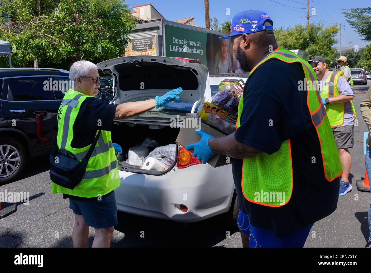 actors and Teamsters Food Drive at the Motion Picture Home Stock Photo ...