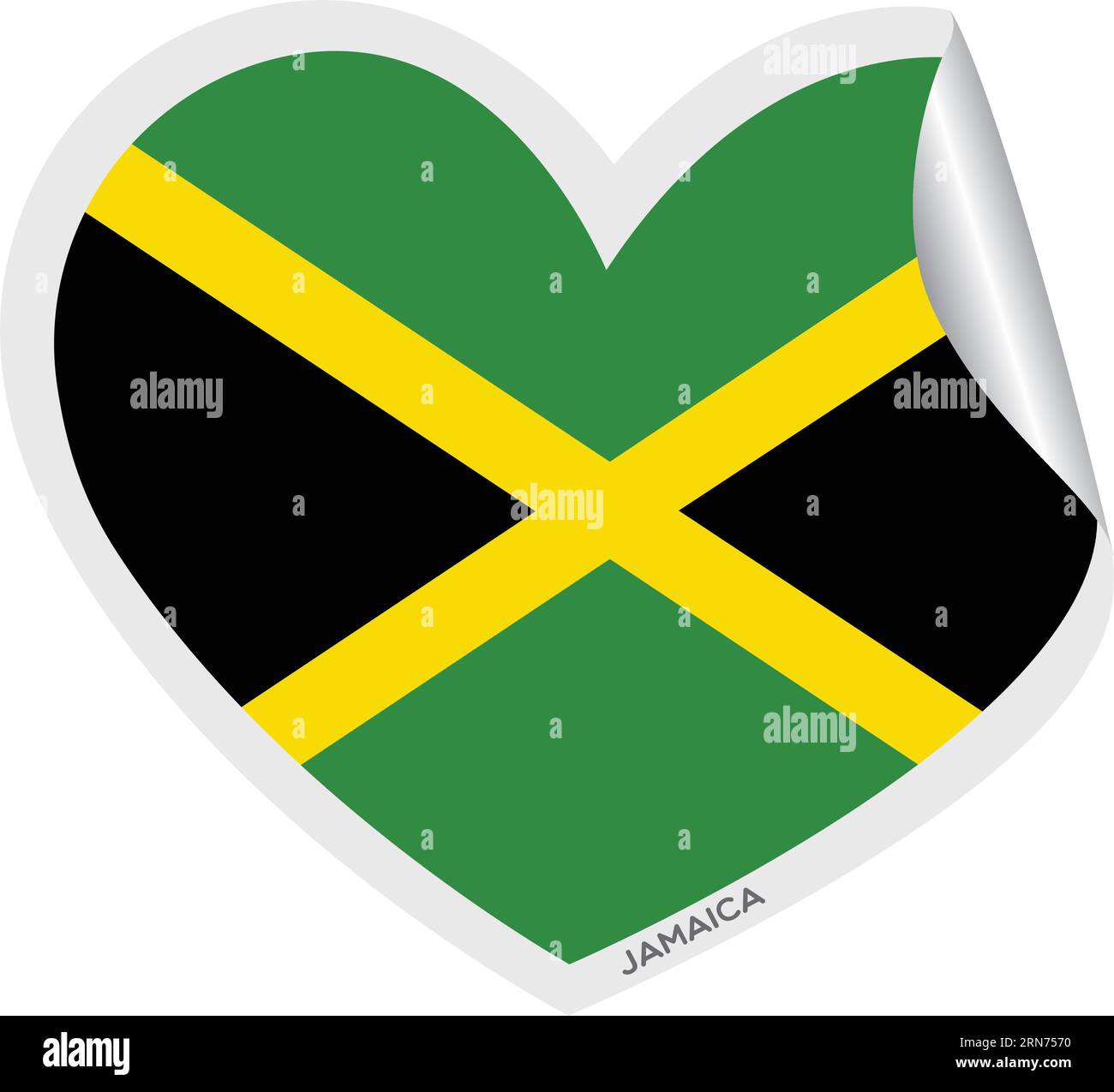 Isolated heart shape with the flag of Jamaica Vector Stock Vector Image ...