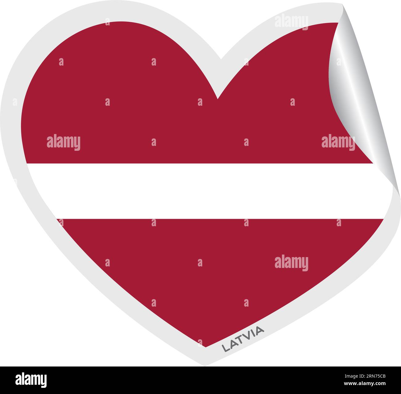 Isolated heart shape with the flag of Latvia Vector Stock Vector Image ...