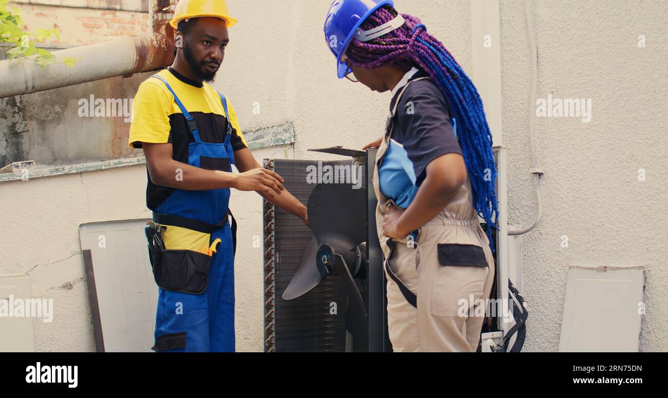 Certified technicians commissioned by customer to work on out of order ...