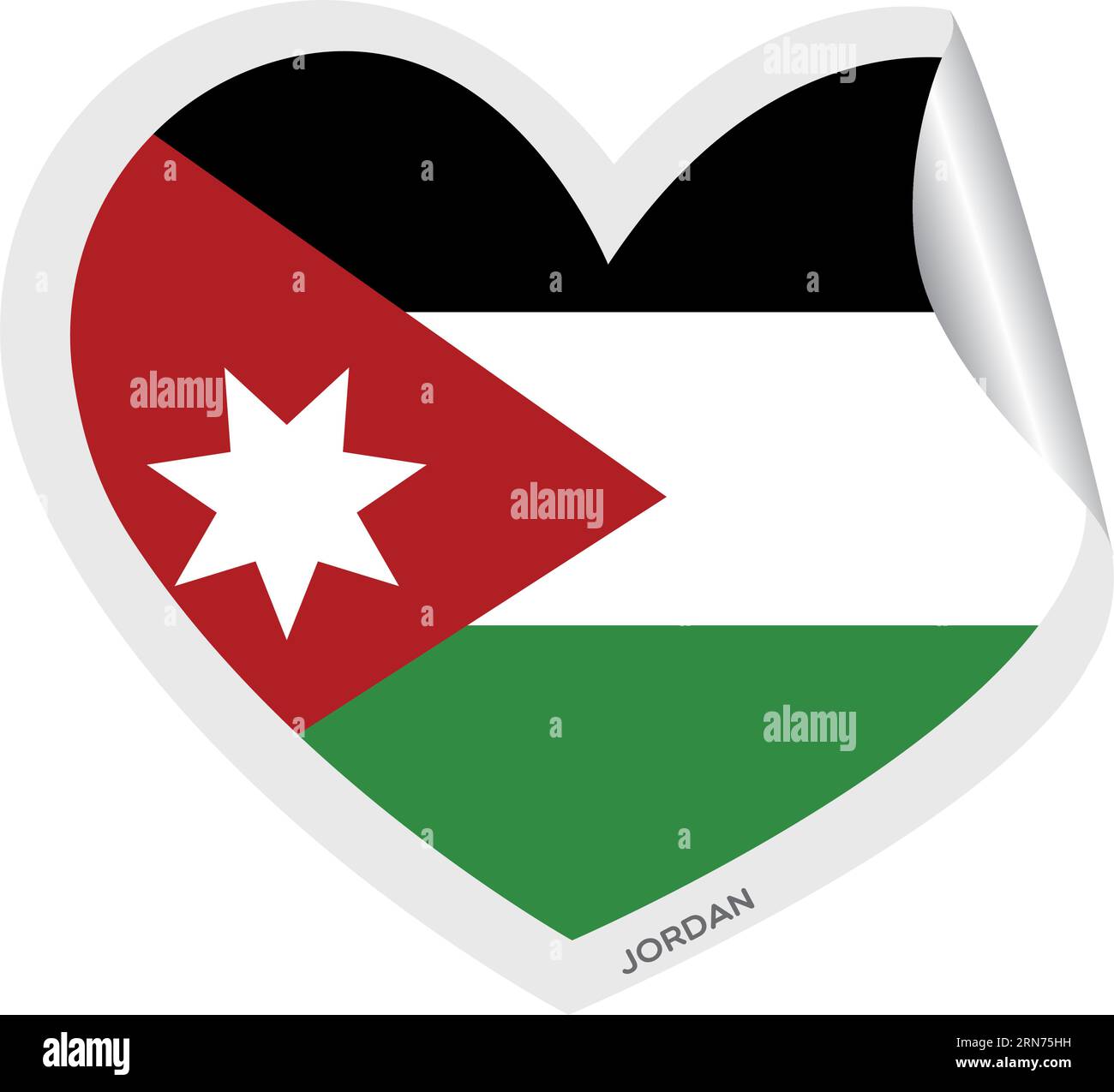 Isolated heart shape with the flag of Jordan Vector Stock Vector Image ...