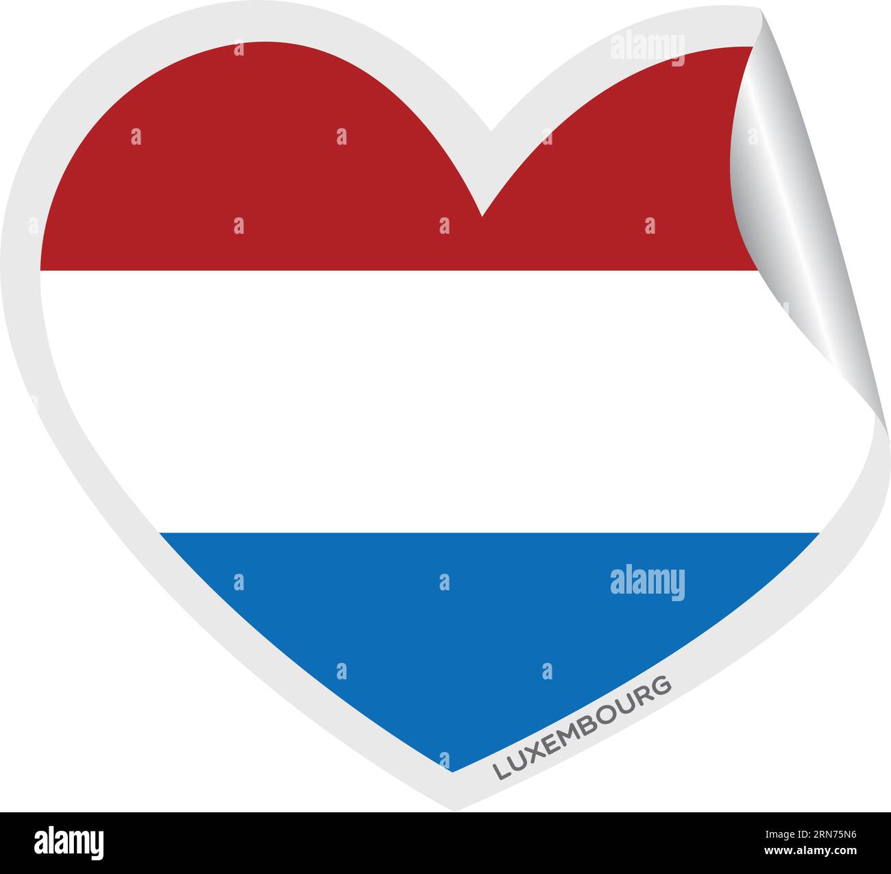 Isolated heart shape with the flag of Luxembourg Vector Stock Vector ...