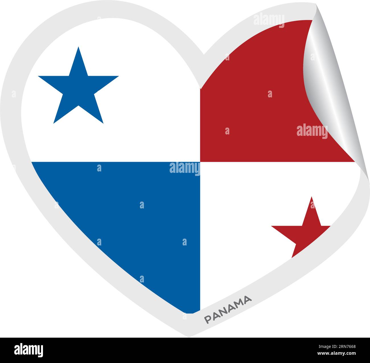 Isolated heart shape with the flag of Panama Vector Stock Vector Image ...