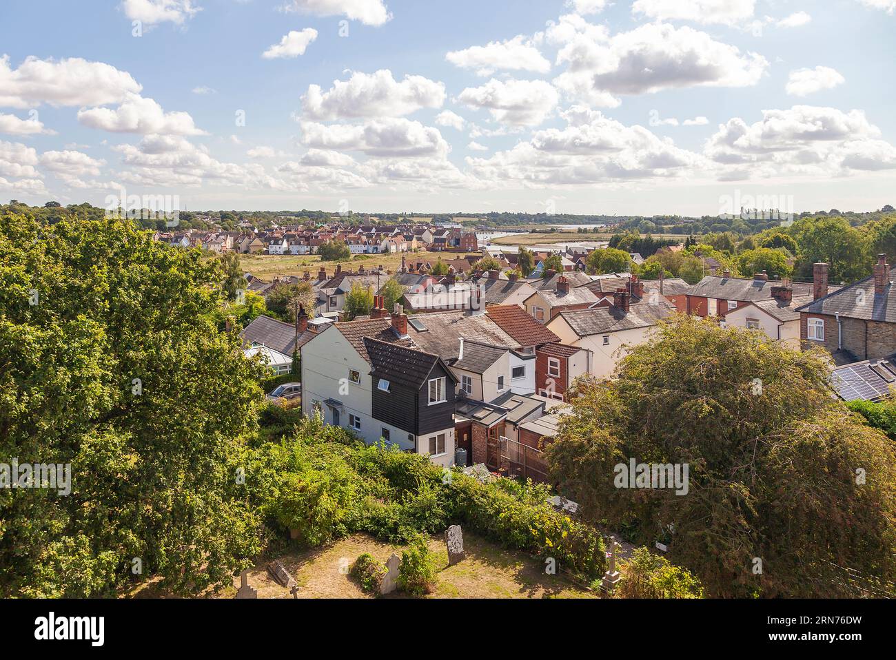 A view at the highest point in Rowhedge, from the roof of the village ...