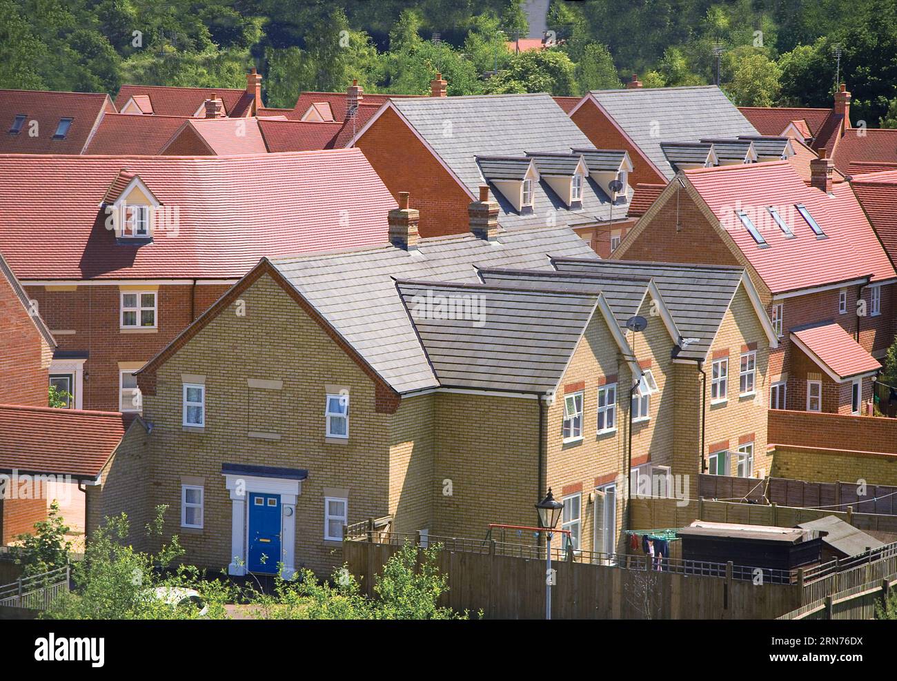 A modern housing estate on a brownfield site next to an area of ...