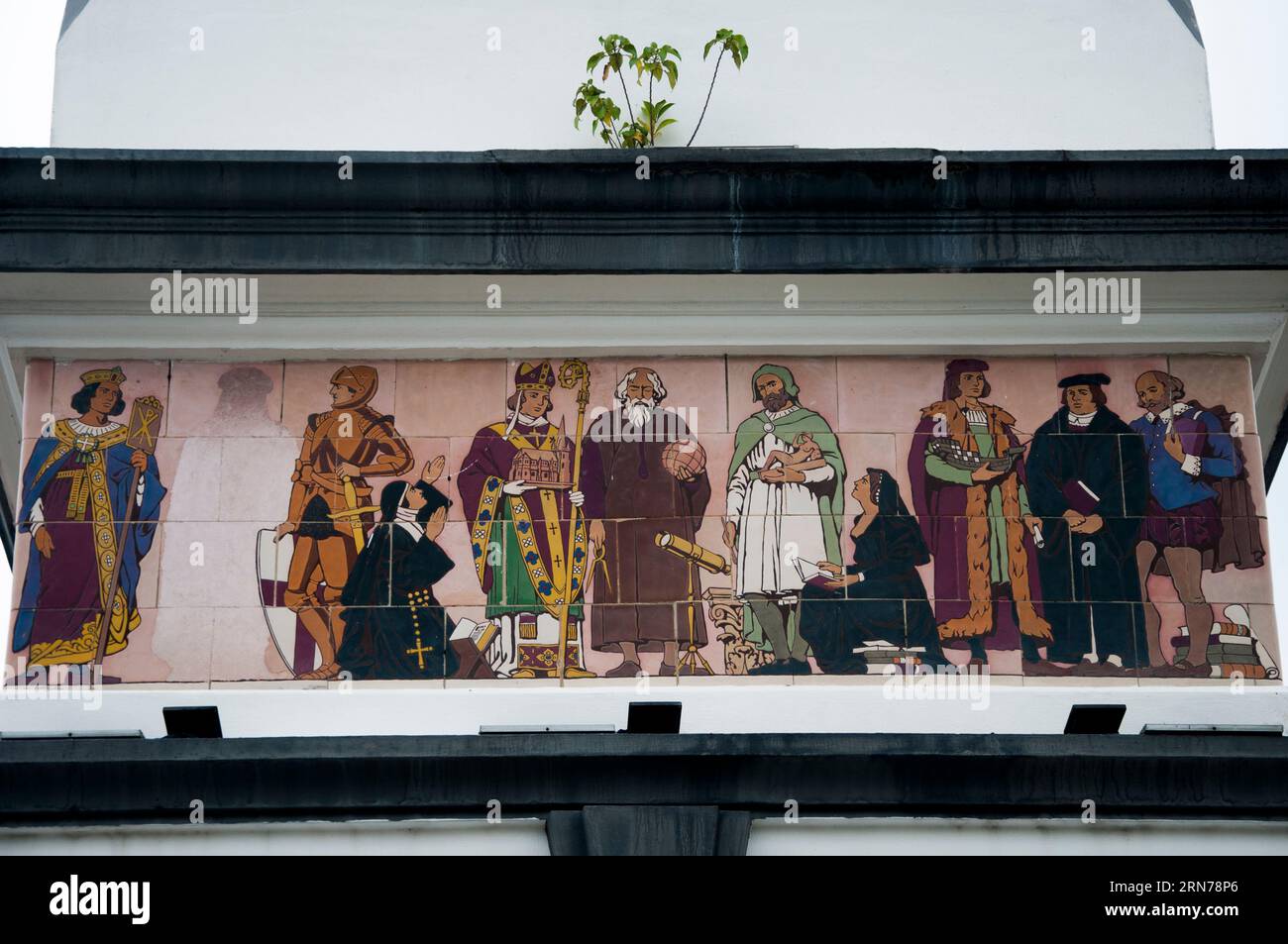 Frieze adorning the colonial-era Birch Memorial Clock Tower (1909) in ...