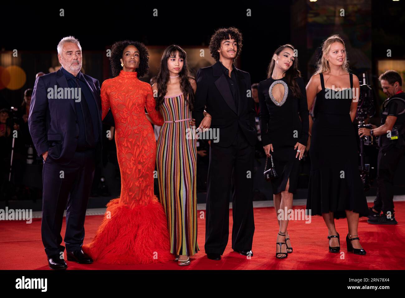 Luc Besson, from left, Virginie Silla, Sateen Besson, Mao Besson ...