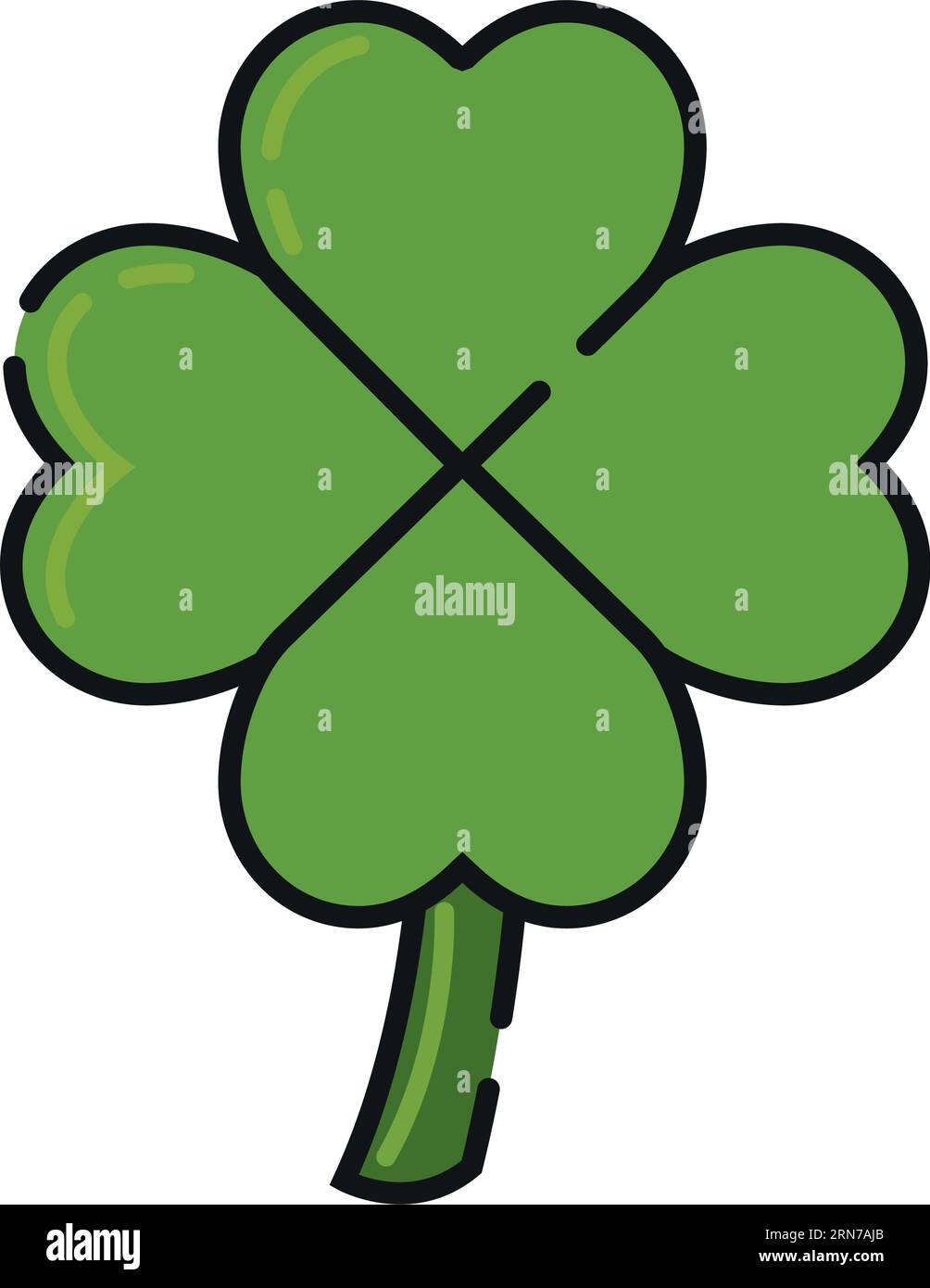 Lucky clover isolated icon Stock Vector Images - Alamy