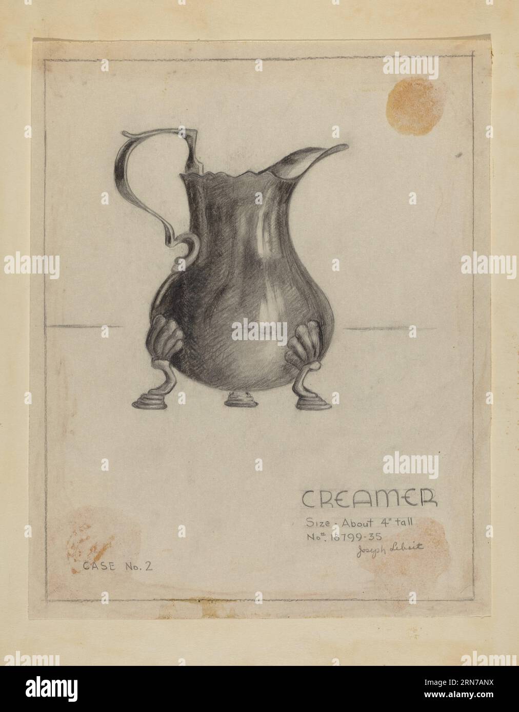 Silver Creamer 1935/1942 by Joseph Leboit Stock Photo - Alamy