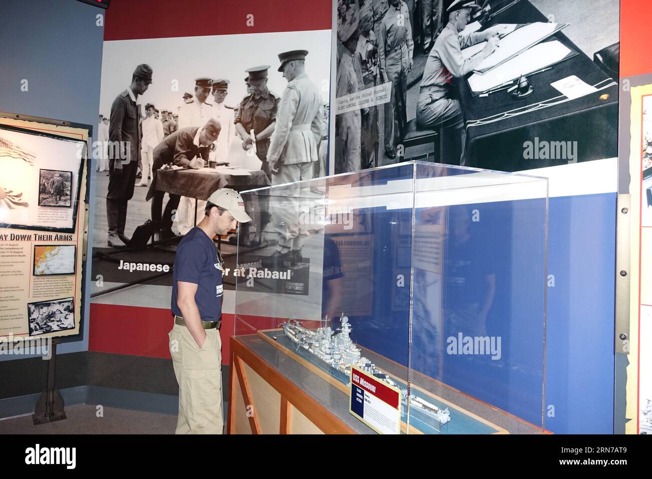 (150901) -- HOUSTON, Sept. 1, 2015 -- A visitor looks at exhibits about ...