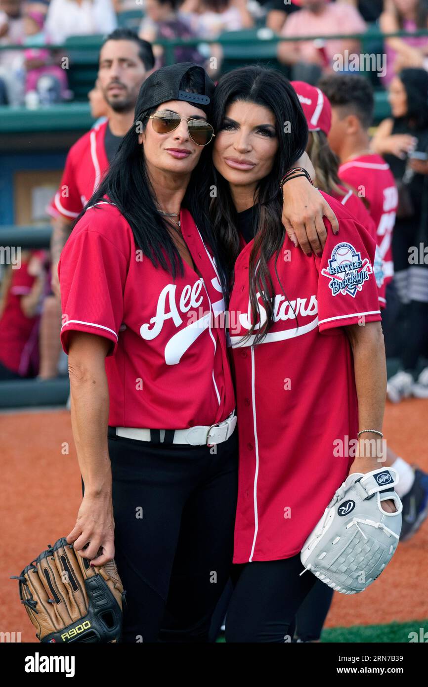Nicole Greco-Peepas, left, and Teresa Giudice participate in the ...