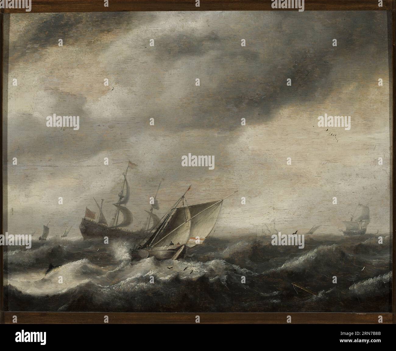 Ships on the sea between 1620 and 1656 by Hendrick van Anthonissen ...