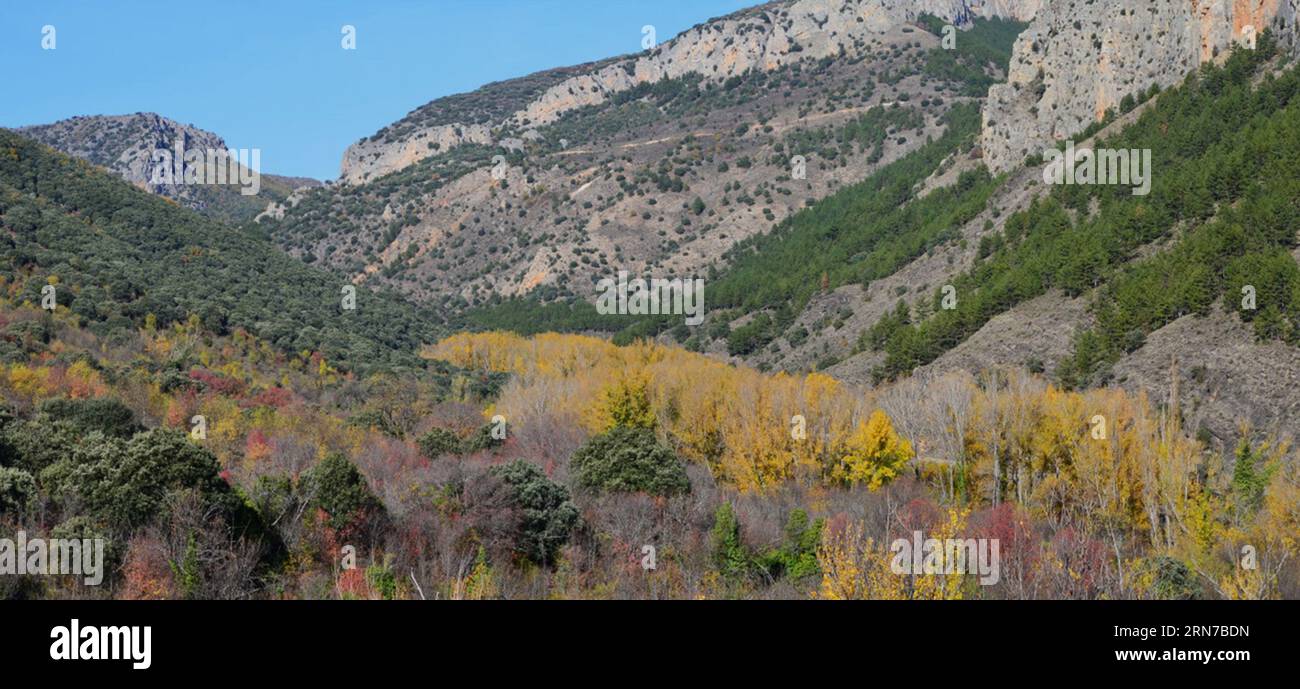 Karst mountains in the Sierra del Moncayo massif, north-eastern Spain ...