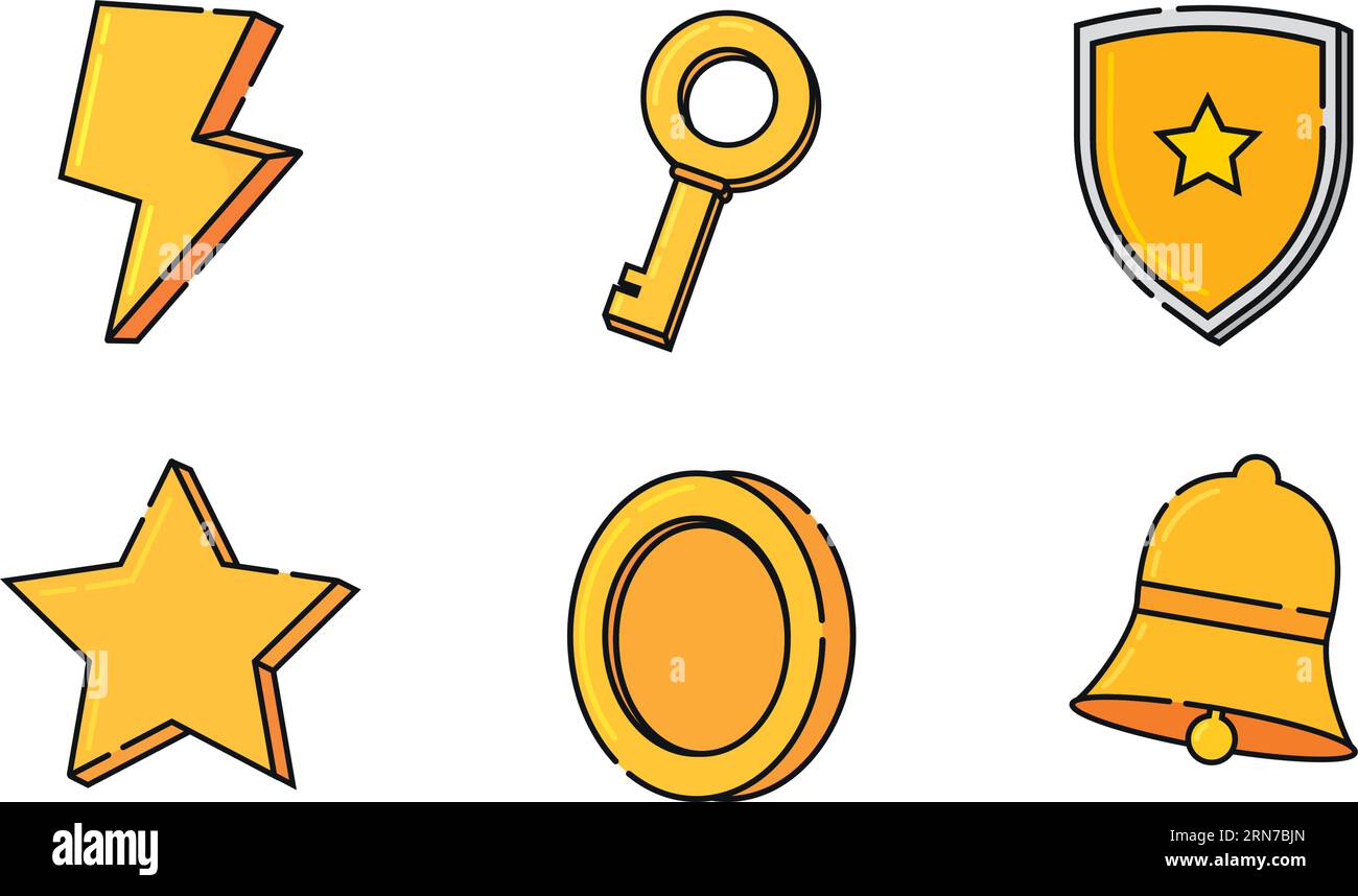 Set of colored gaming icons Vector Stock Vector Image & Art - Alamy