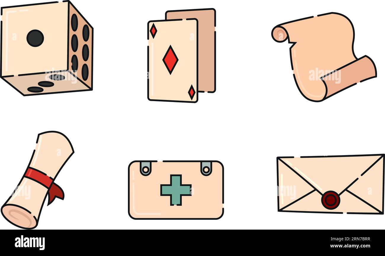 Set of colored gaming icons Vector Stock Vector Image & Art - Alamy