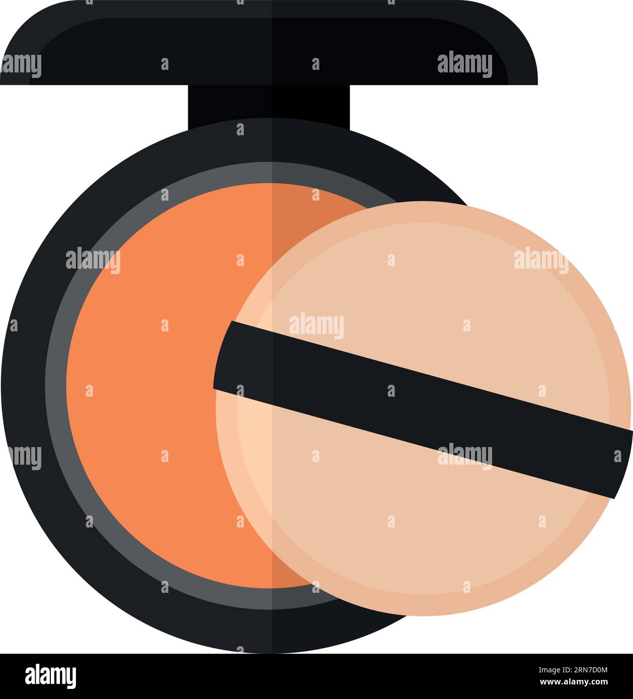 Woman brush face powder Stock Vector Images - Alamy